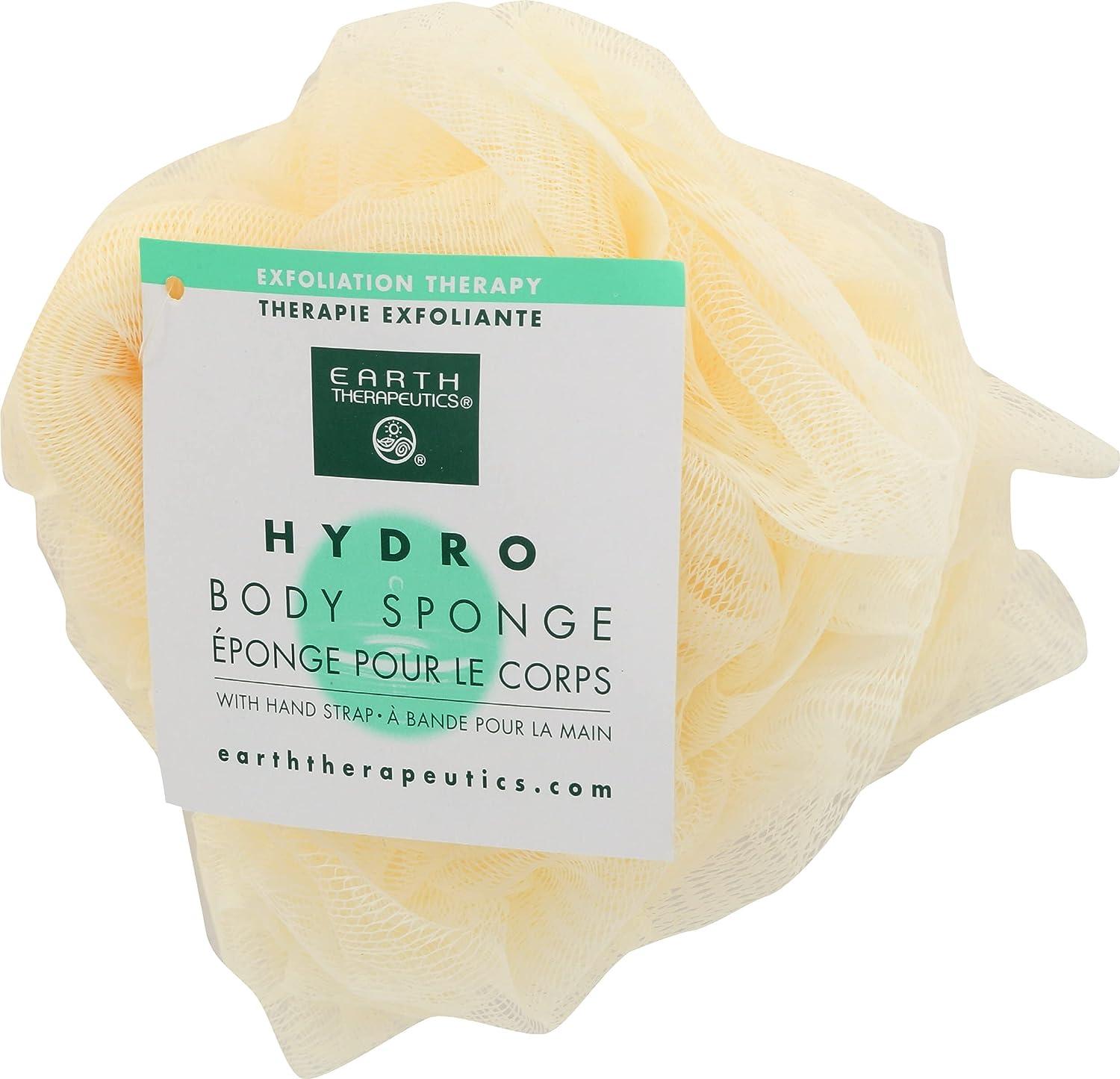 EARTH THERAPEUTICS Natural Hydro Body Sponge - Exfoliating Bath Sponge ...