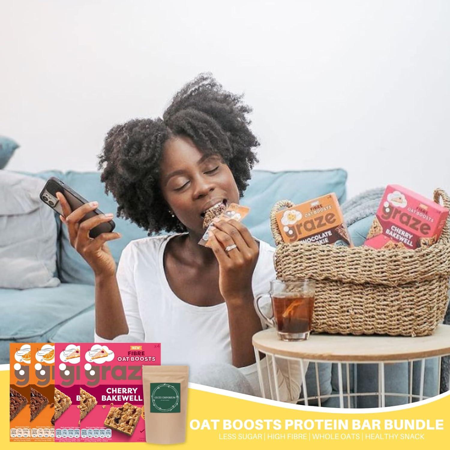 Graze Protein Oat Boost Bars - Cherry Bakewell and Cocoa Orange ...