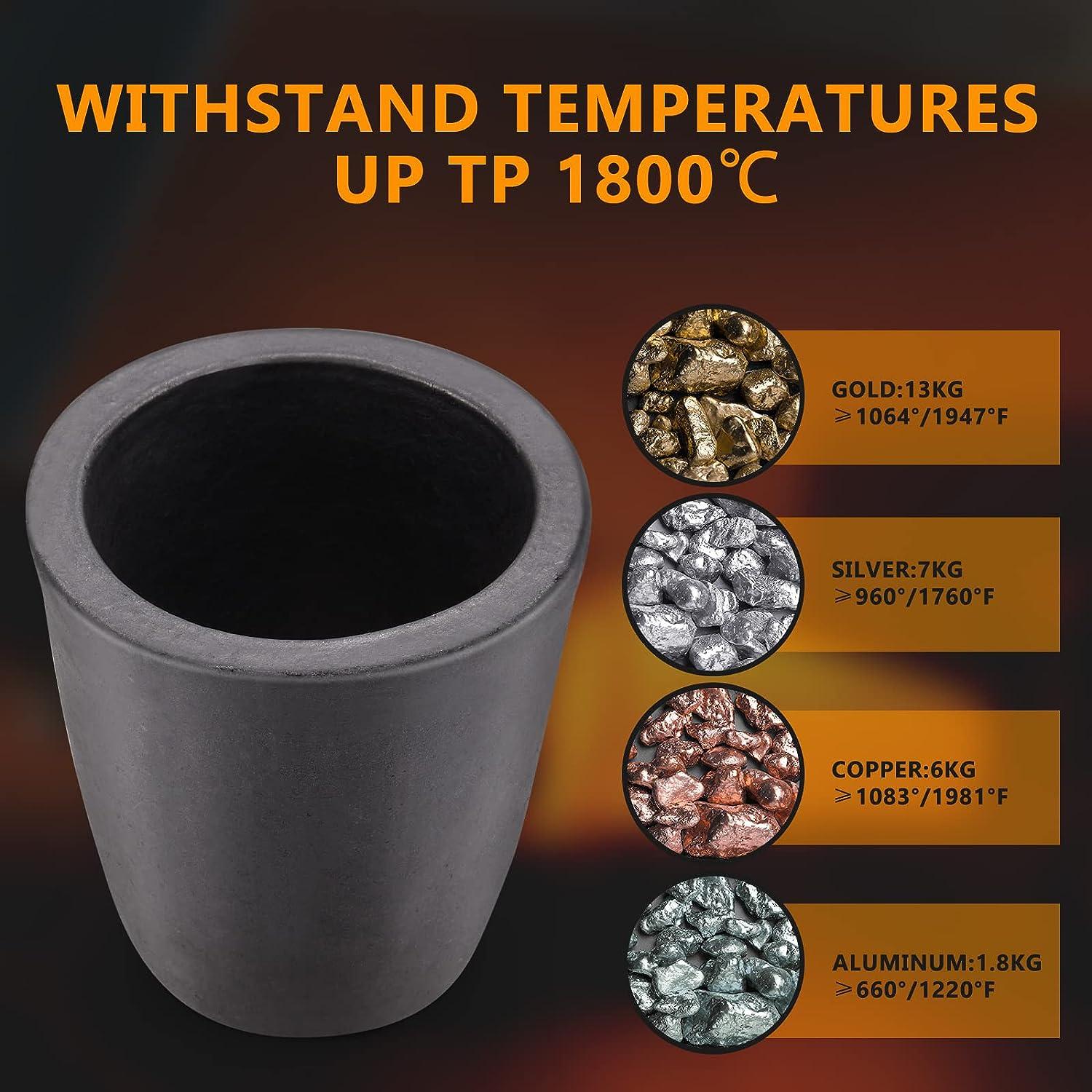6kg Silicon Clay Graphite Crucible for Melting Metal - Black Foundry ...