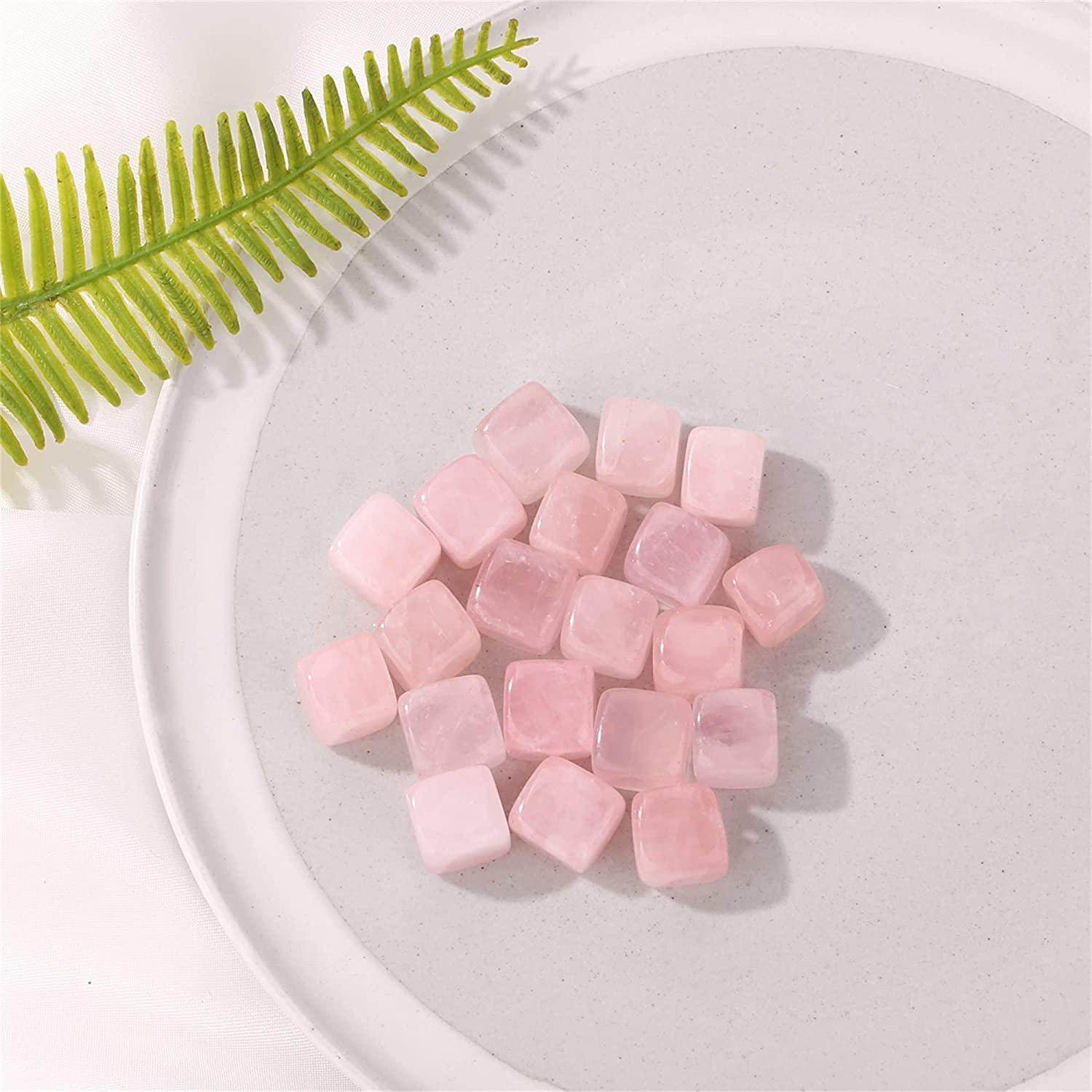 Rose Quartz Healing Crystals Set - 10PCS Square Polished Gemstones for ...