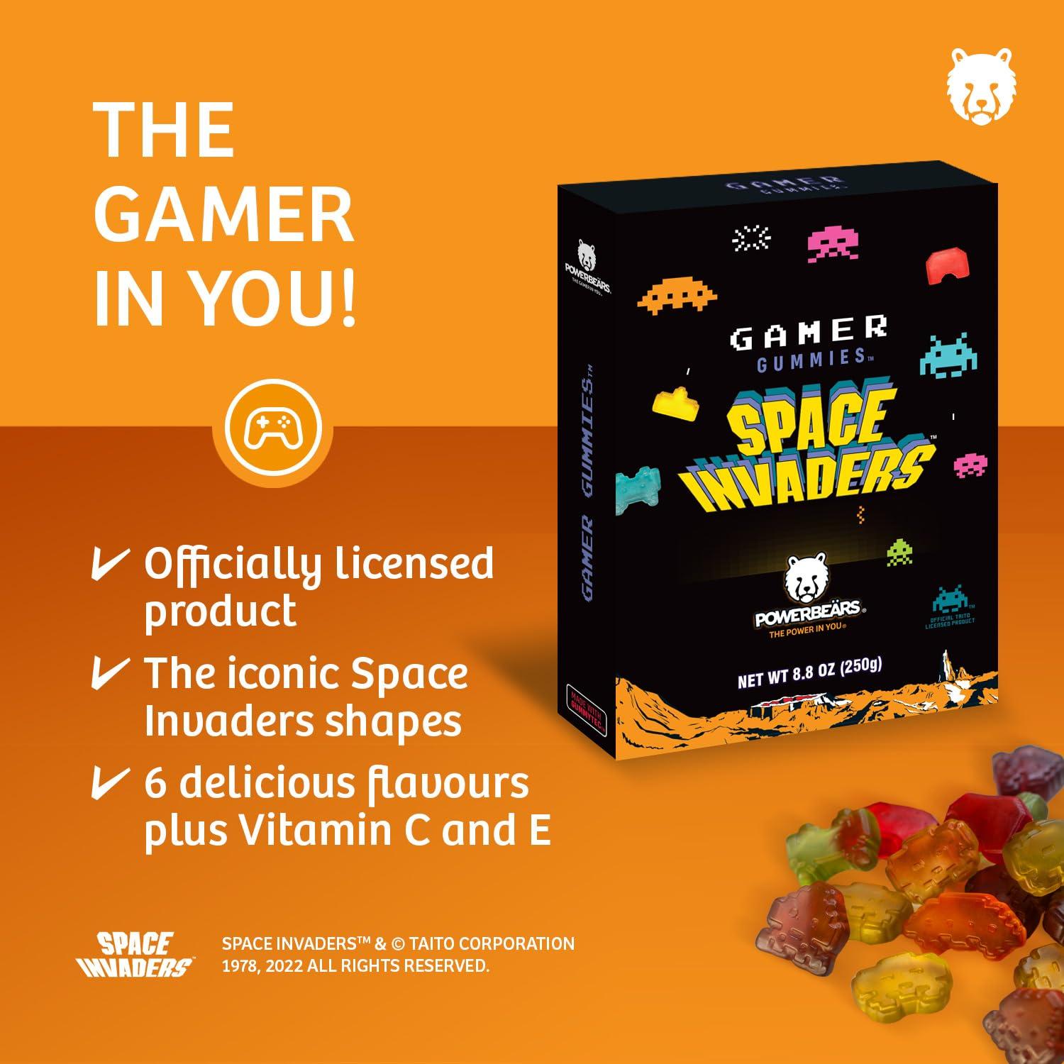 Powerbears Space Invaders Gummy Bear Gift Box - 20% Fruit Juice ...