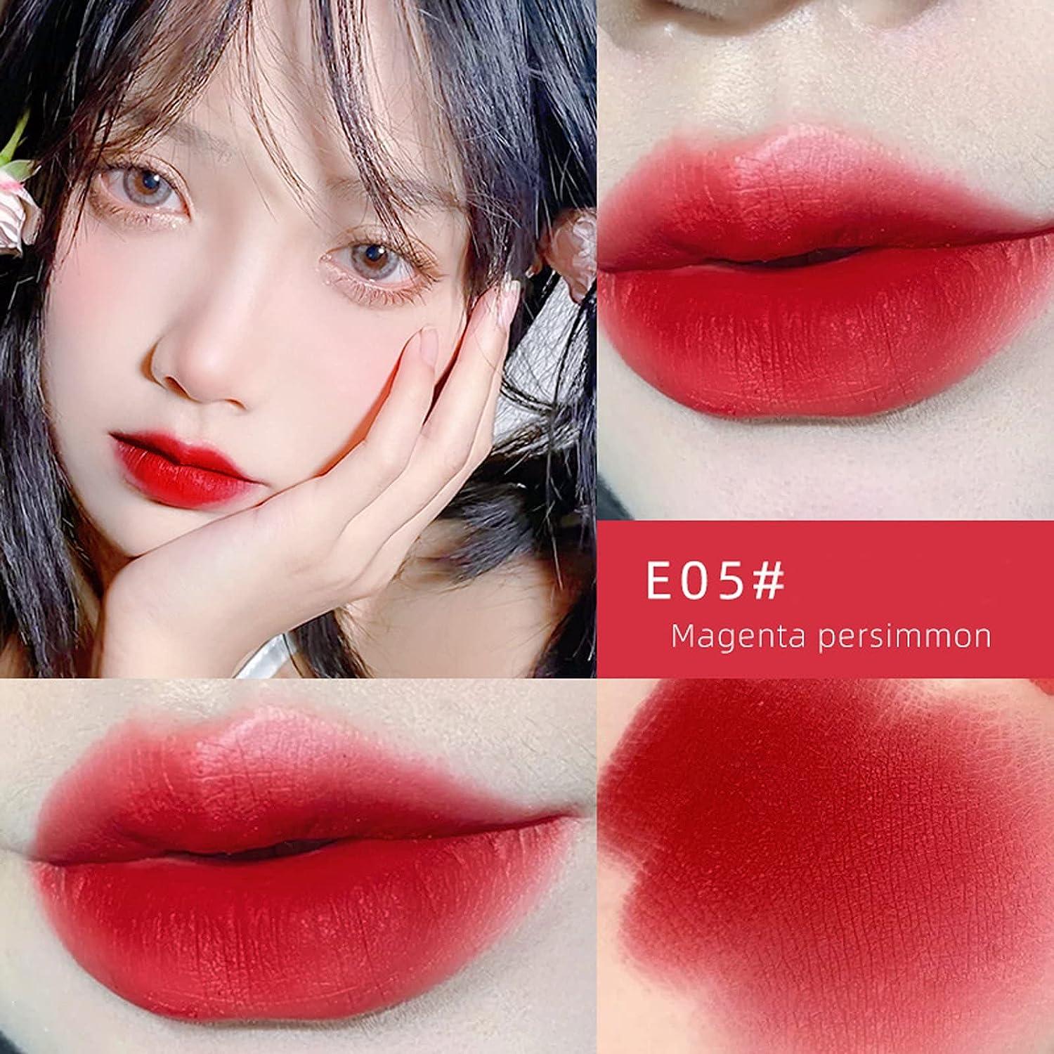 Domality 6 Colors Velvet Lipstick Set - Matte & Glitter Lip Mud Tint ...