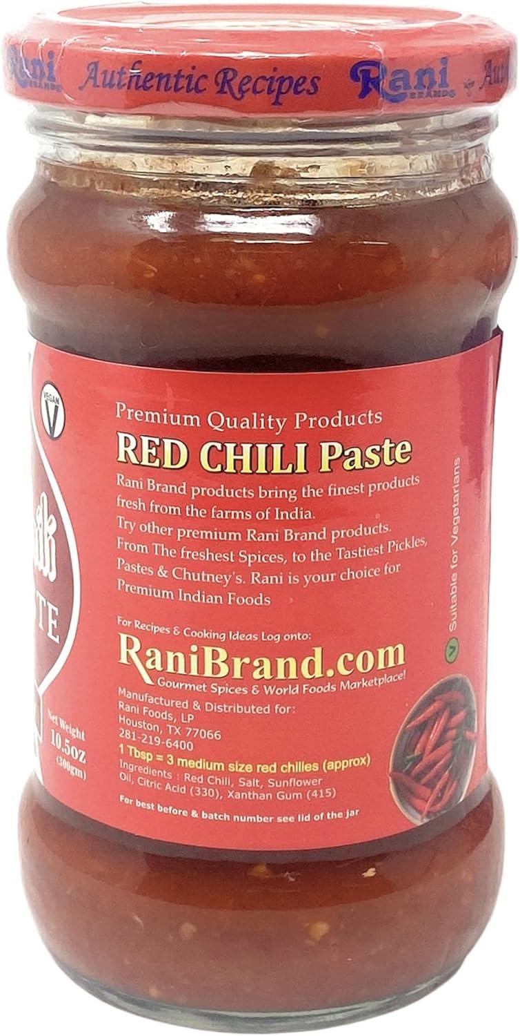Rani Red Chilli Cooking Paste 10.58oz (300g) Glass Jar - Vegan, Gluten ...