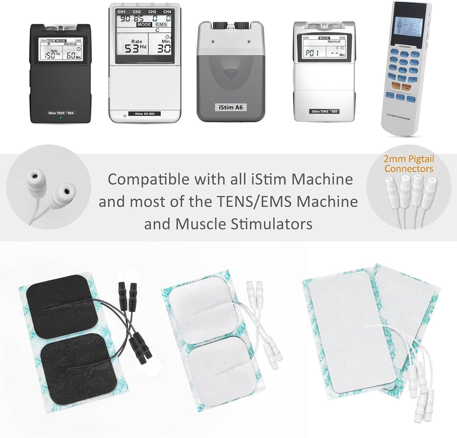 iStim Super Soft TENS Unit Electrodes - 2x2 EMS Massage Pads (16 Pieces ...