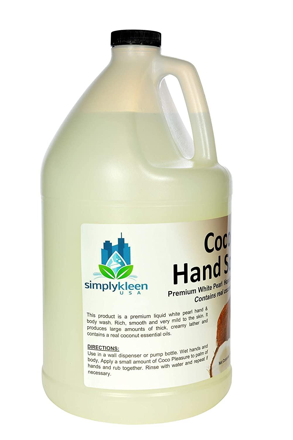 Premium Simply Kleen USA Coconut Oil Liquid Hand & Body Soap - 1 Gallon ...
