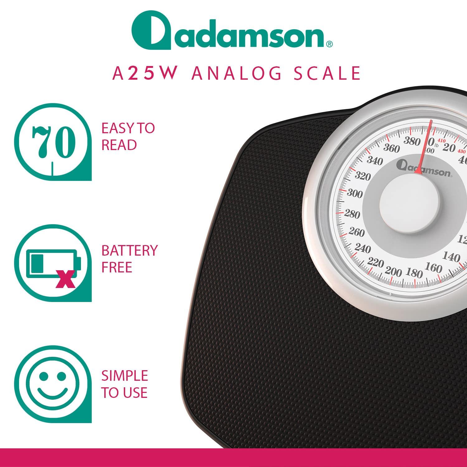 Adamson A25W Body Weight Scale - Up to 400 LB - New 2023 - Anti-Skid ...