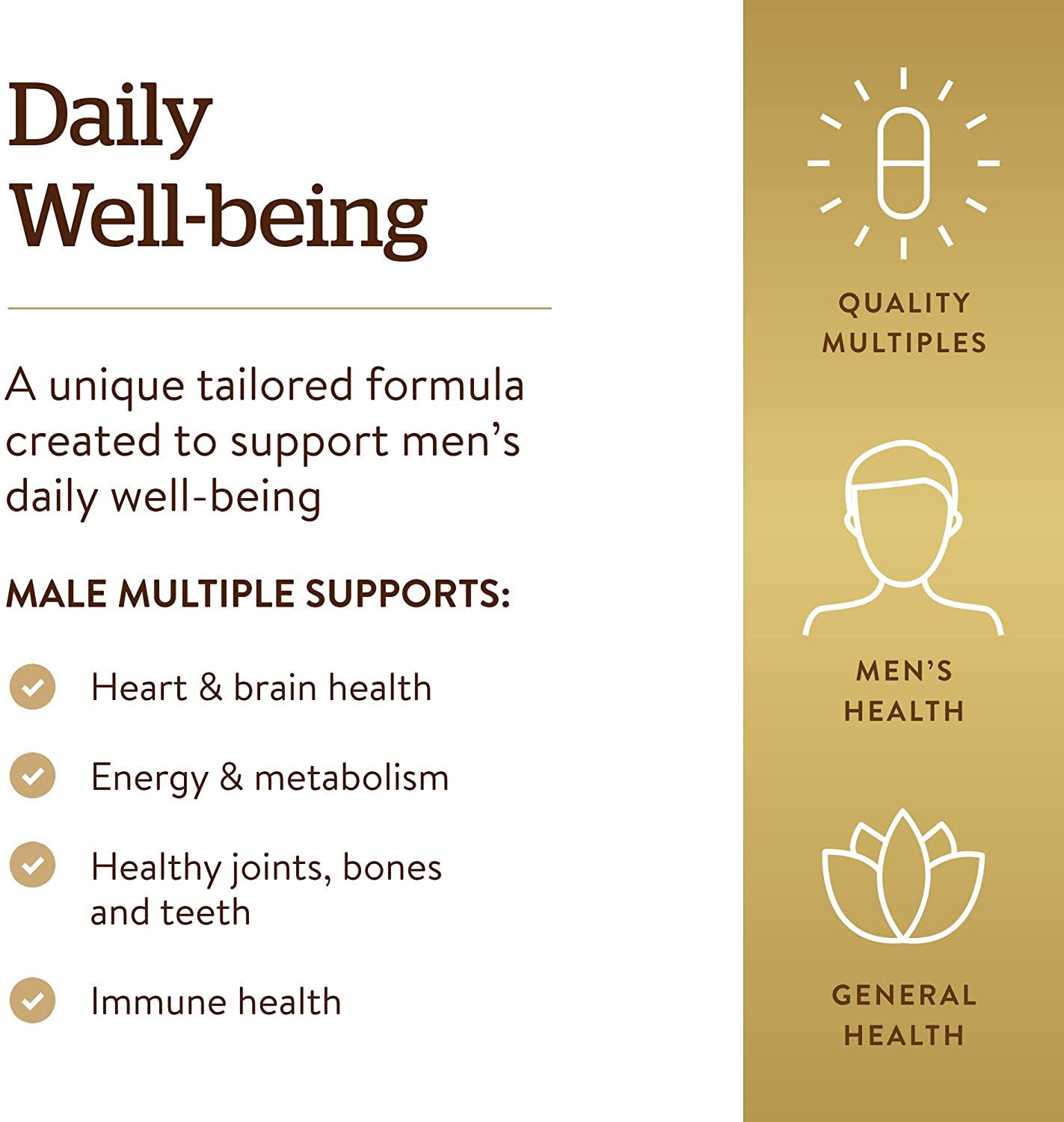 Shop Solgar Male Multiple - 120 Tablets | Vitamins & Minerals for Men ...