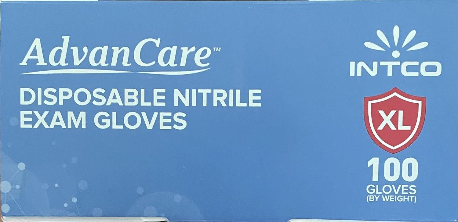 ADVANCARE Disposable Nitrile Medical Gloves - Blue, Small | Chemo Rated ...
