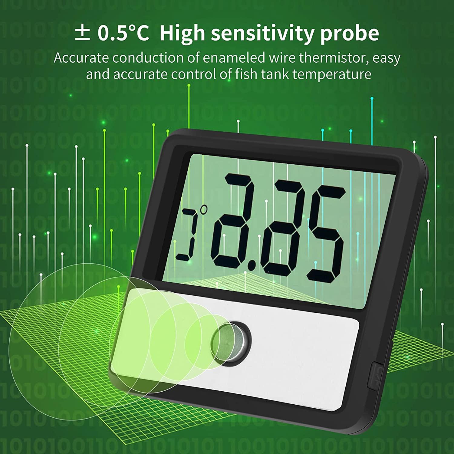 Capetsma Digital Aquarium Thermometer - Accurate Reptile and Fish Tank ...