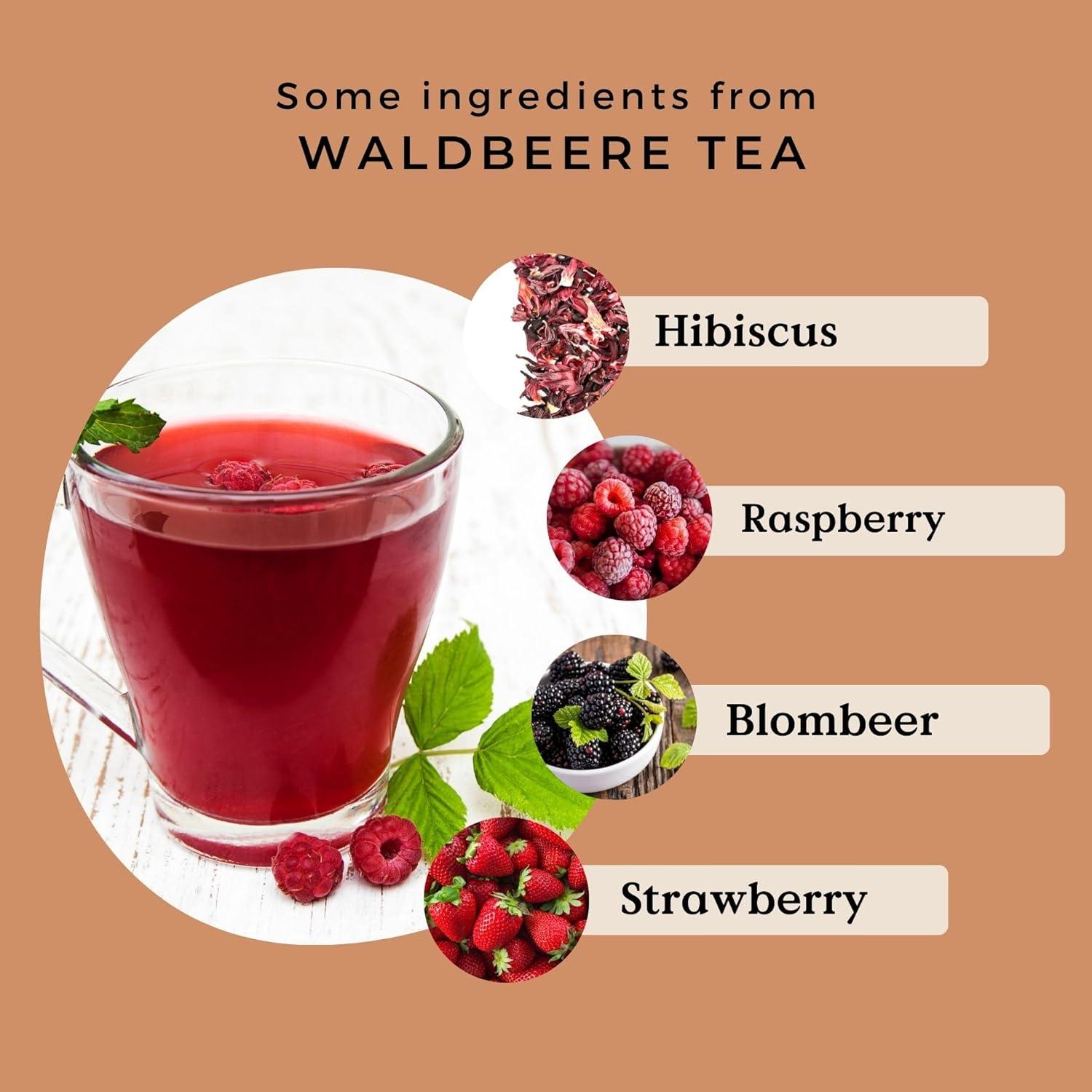 Red Berry Tea Loose Organic 100g (50 Cups) | Caffeine Free Fruit Loose ...