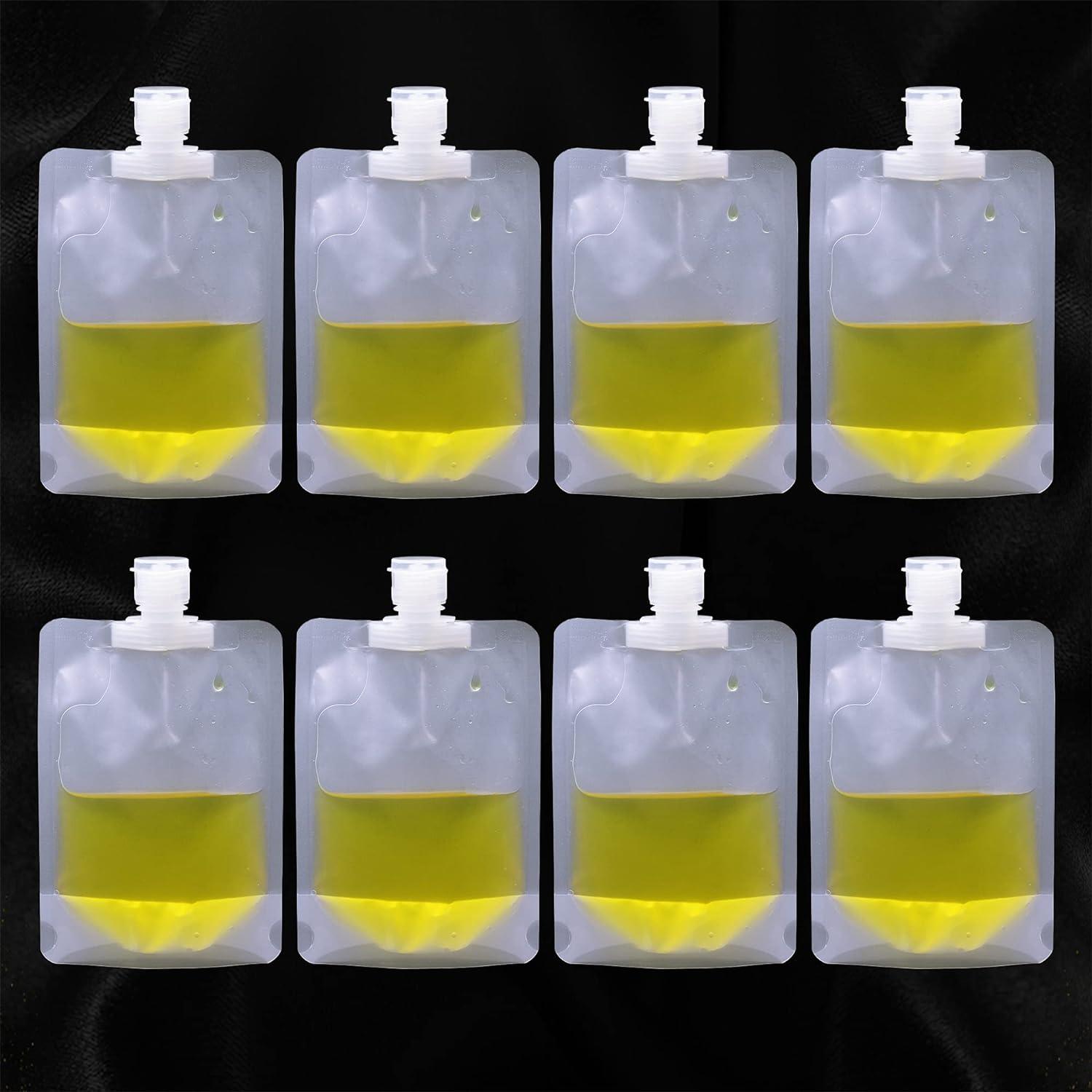 RIIEYOCA 8 Piece Portable Travel Pouches - 200ml Refillable Clear ...