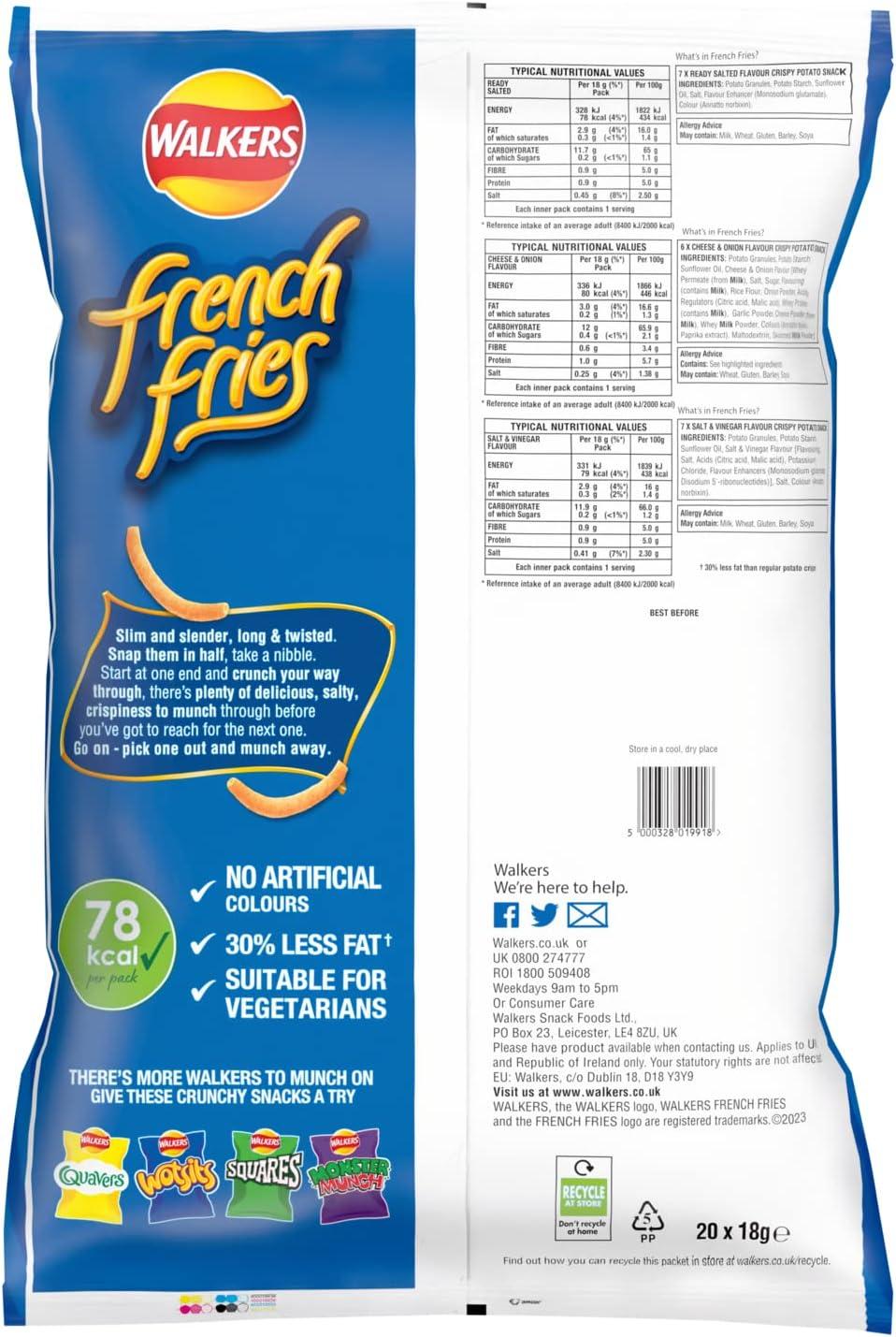 Walkers French Fries Variety 20pk 360 g (Pack of 1) | Buy Now with ...