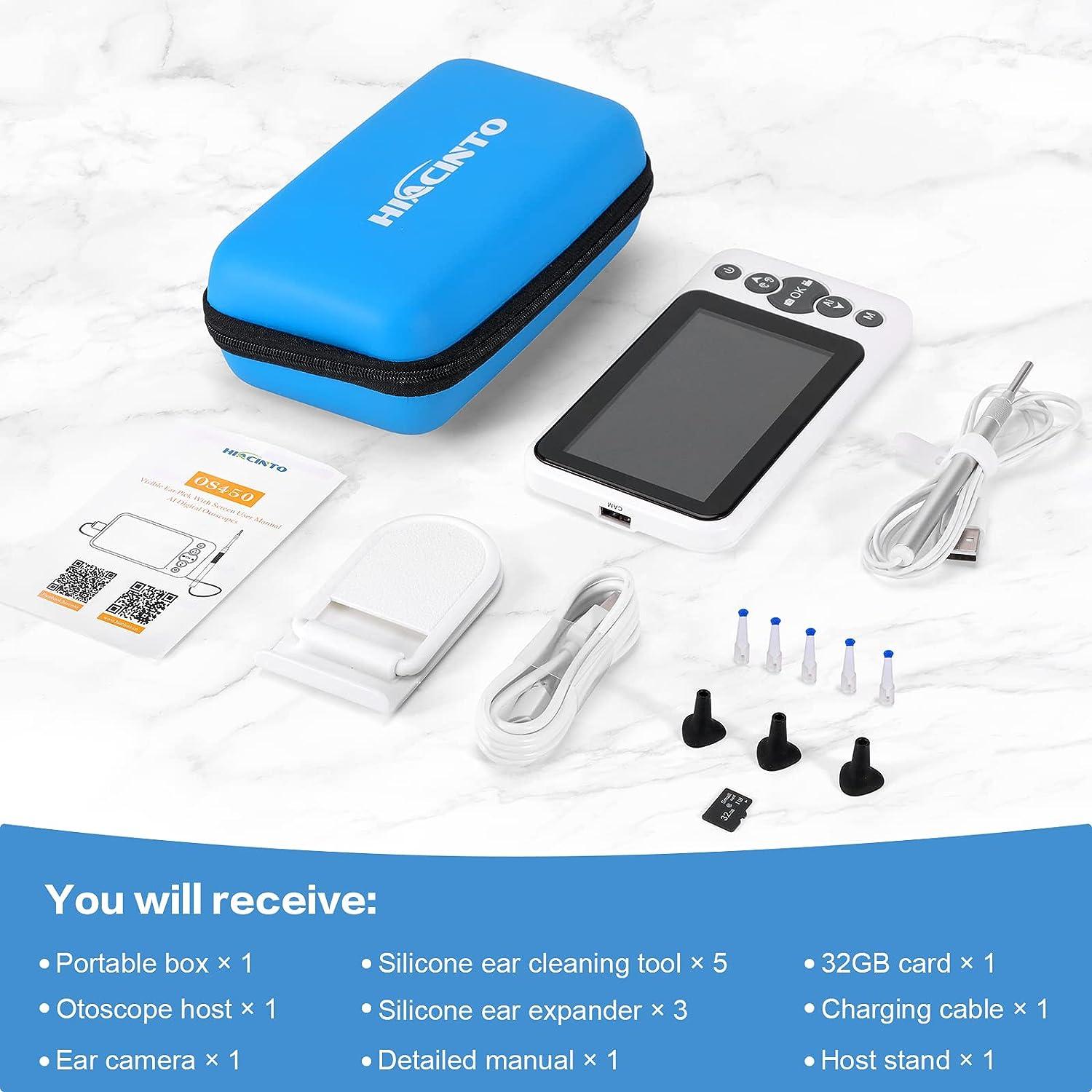 AI Intelligent Visual Digital Otoscope Hiacinto | Ear Wax Removal Tool ...