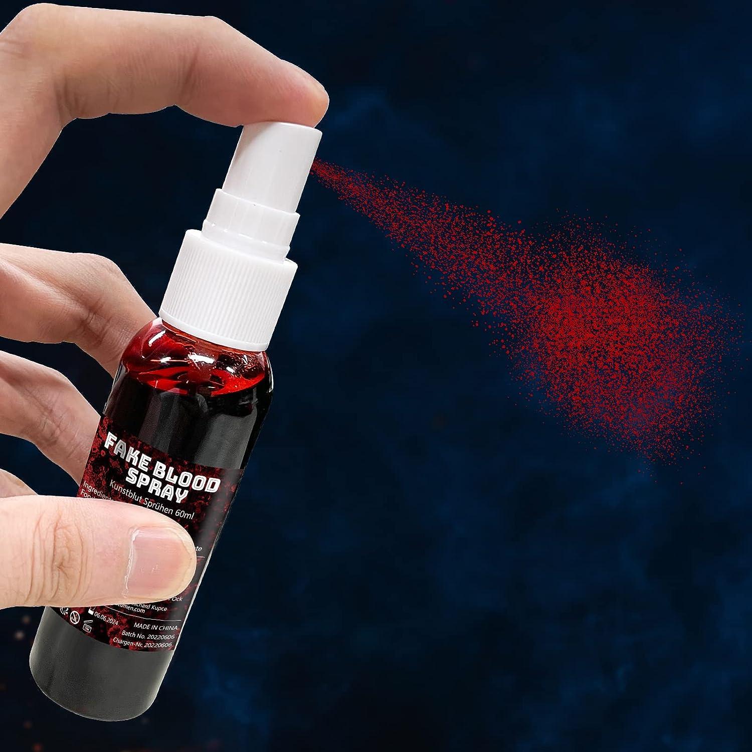 Fake Blood Splatter Spray 2.1oz - Perfect for Halloween Decorations ...