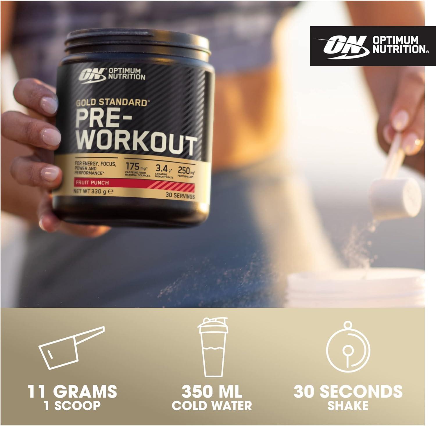 Optimum Nutrition Gold Standard Pre Workout Green Apple Powder 330g ...