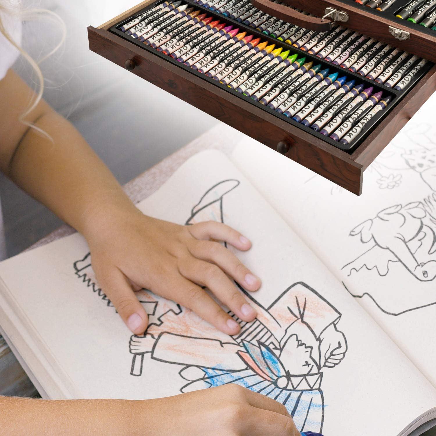 148 Piece Deluxe Art Set with Wooden Case - Professional Artist Drawing ...