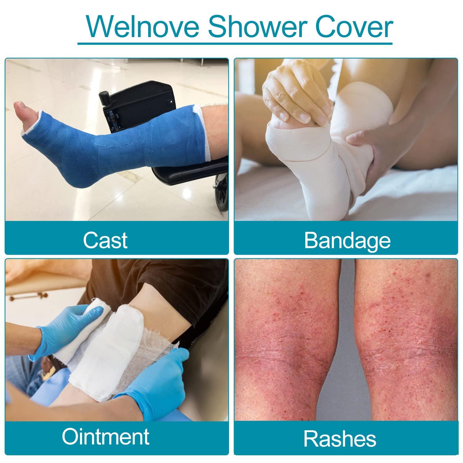 Welnove TPU Waterproof Cast Cover for Shower - Adult Reusable ...