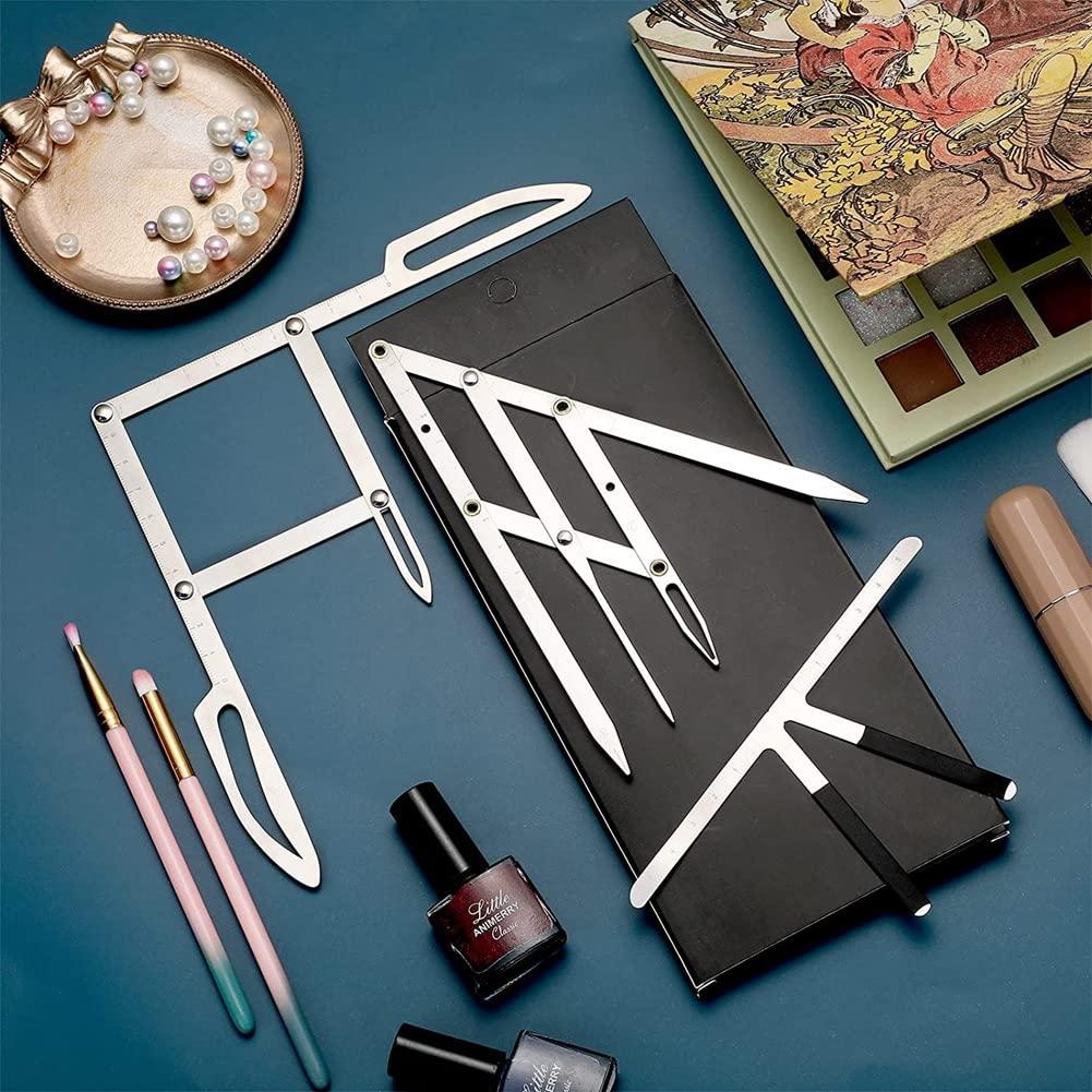 Hlsicnalm 3 Pieces Eyebrow Golden Proportion Thrush Ruler Permanent ...