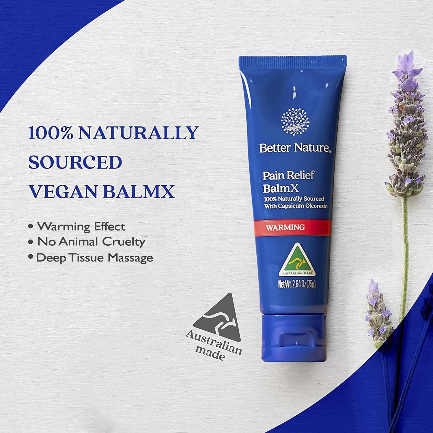 Better Nature Pain Relief Balm - Muscle Aches, Sprains & Sores | Back ...