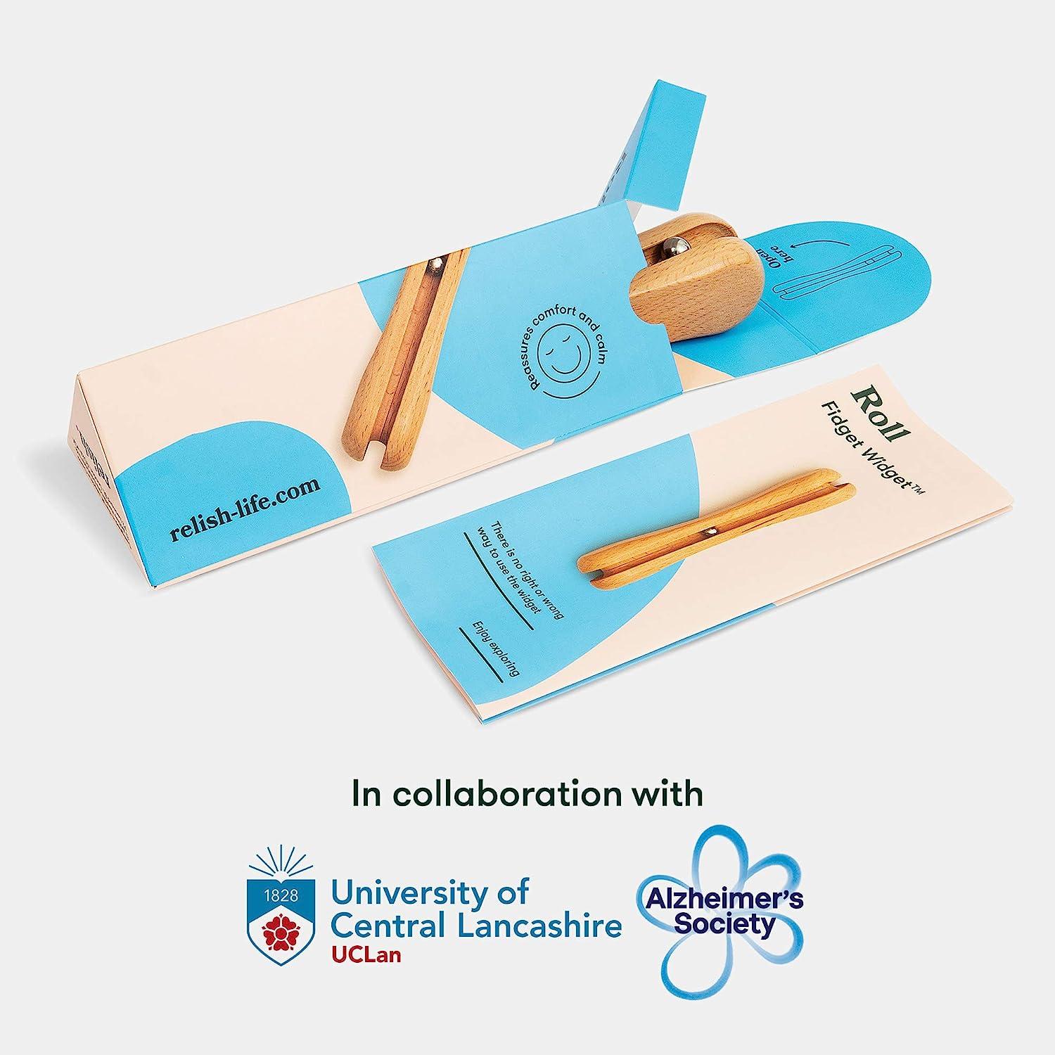 Relish Adult Fidget Toy - Wooden Roll Fidget Widget for Alzheimers ...