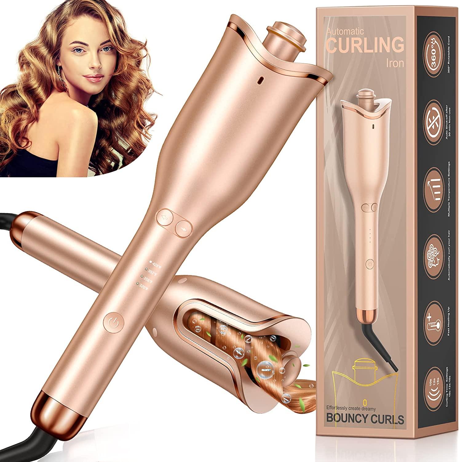 Professional Automatic Hair Curler with Anti-Tangle Technology - Large ...