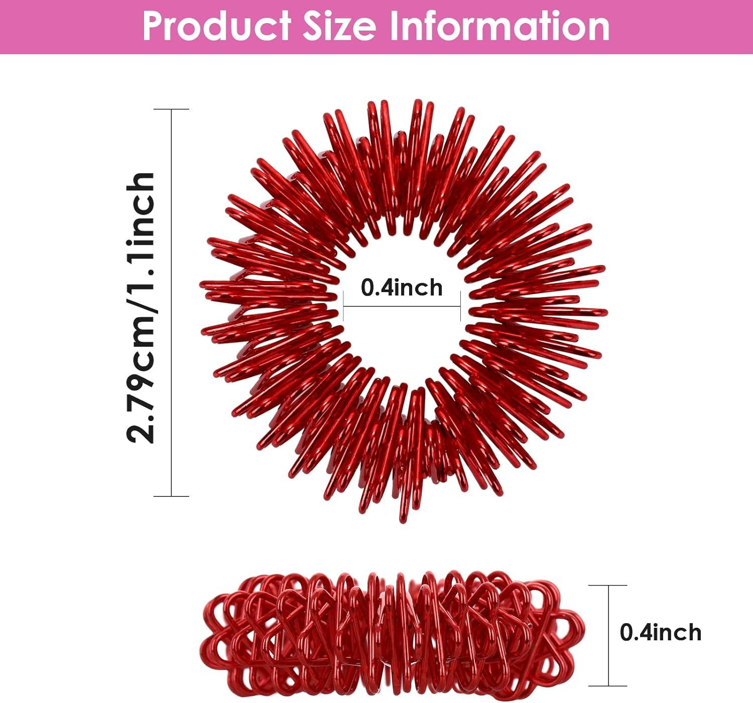 ASTER 30 Pieces Spiky Sensory Finger Rings Acupressure Ring Set Great ...