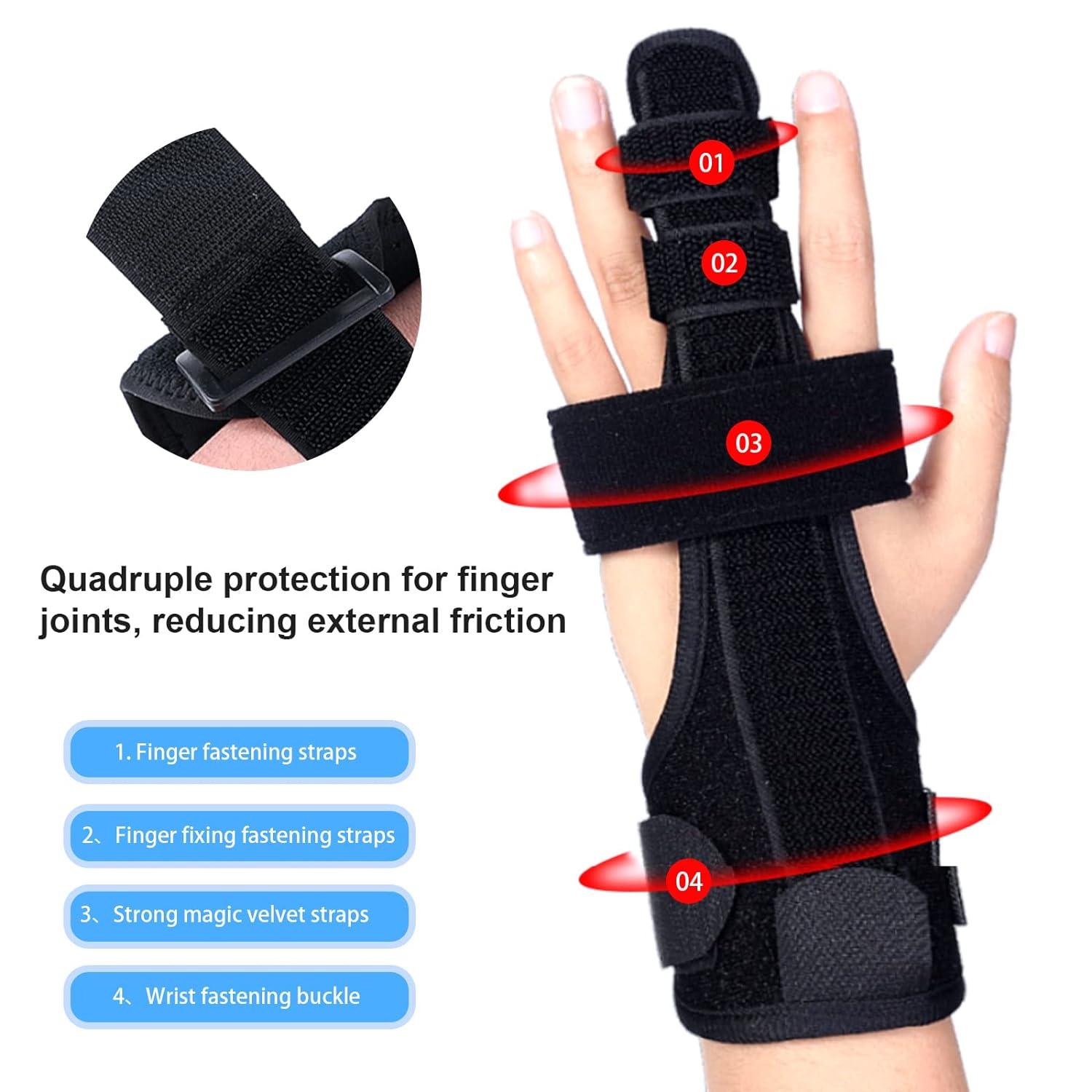 Jetisva Trigger Finger Splint Support with Wrist Brace - Adjustable ...