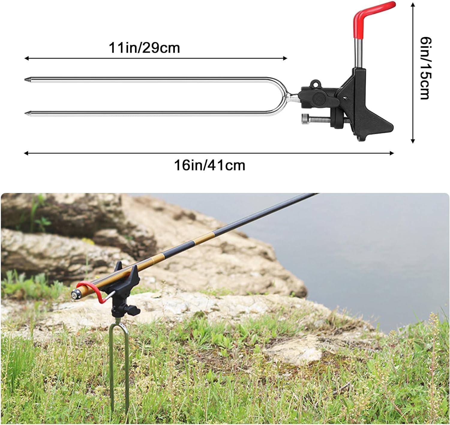 LEEKO 360 Adjustable Stainless Steel Fishing Rod Holder - Portable ...