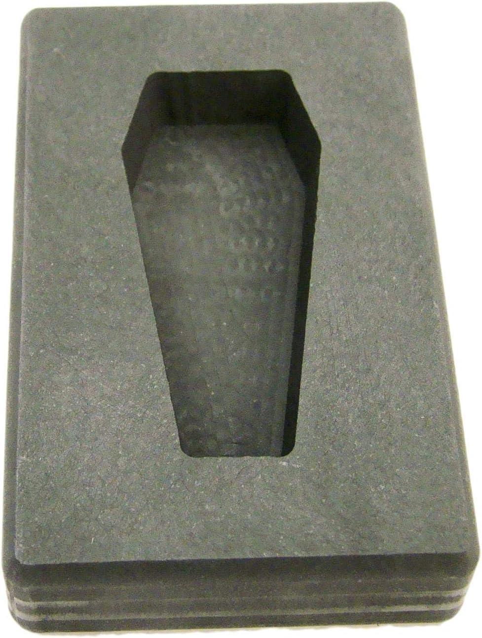 5 oz Coffin Shape Gold High Density Graphite Mold for 2.5oz Silver Bar ...