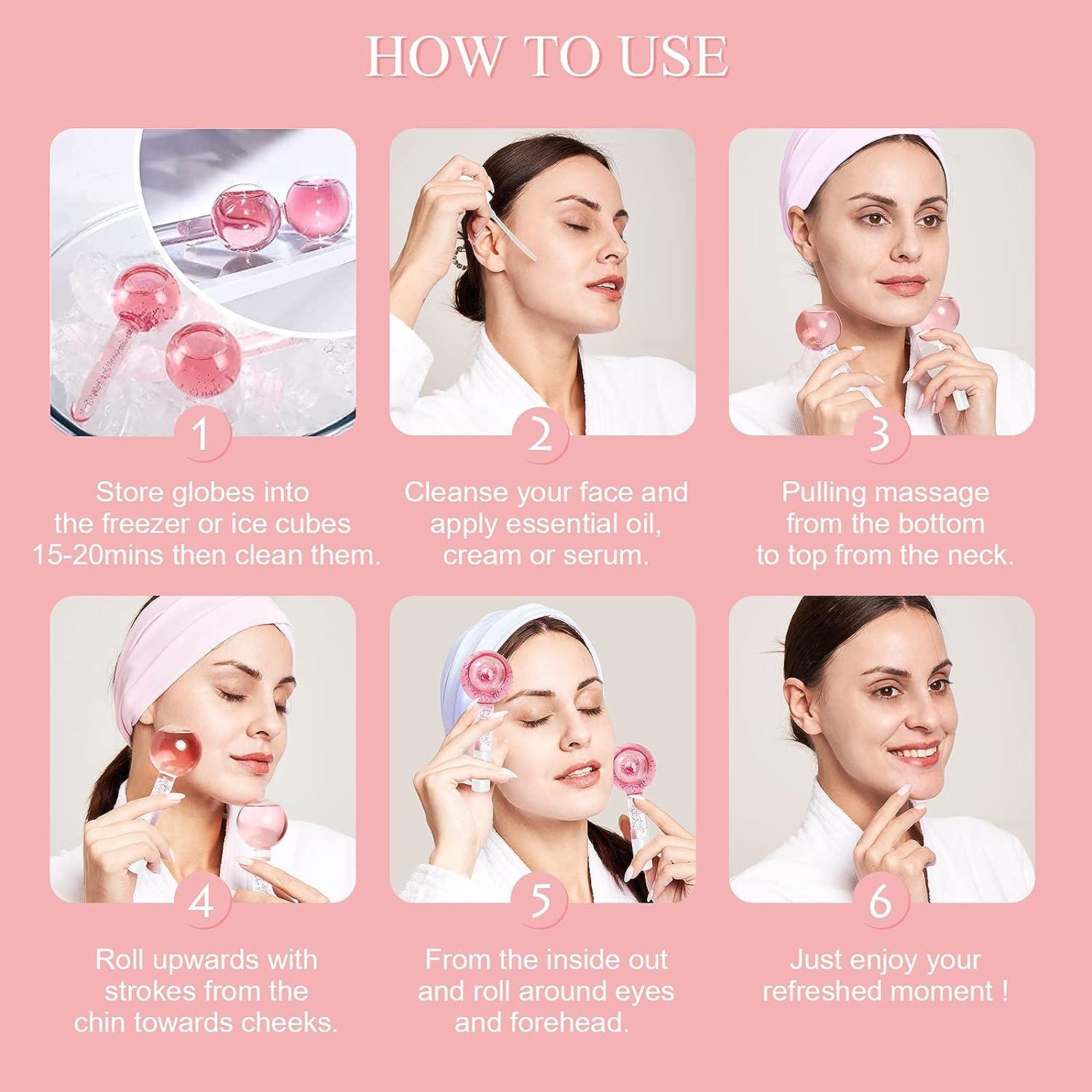 Facial Ice Globes - Face Massager for Tightening Skin, Anti-Aging, and ...