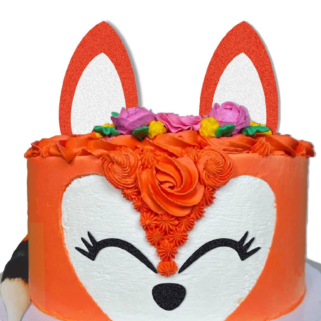 Fox Cake Topper Fox Ears Set Cake Decorations for Fox Themed Birthday ...