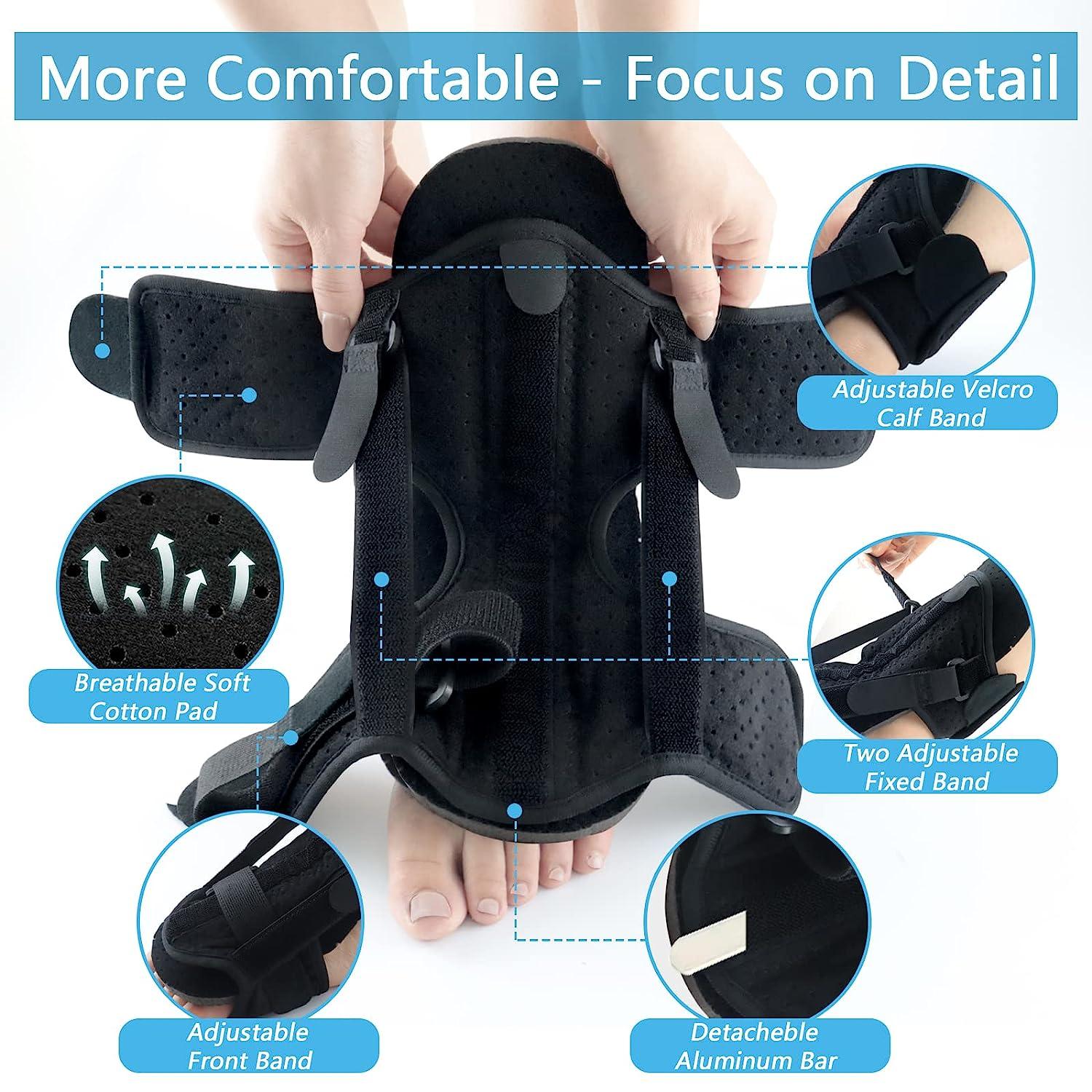 Plantar Fasciitis Night Splint 2.0 - Adjustable Relief Orthotic Brace ...