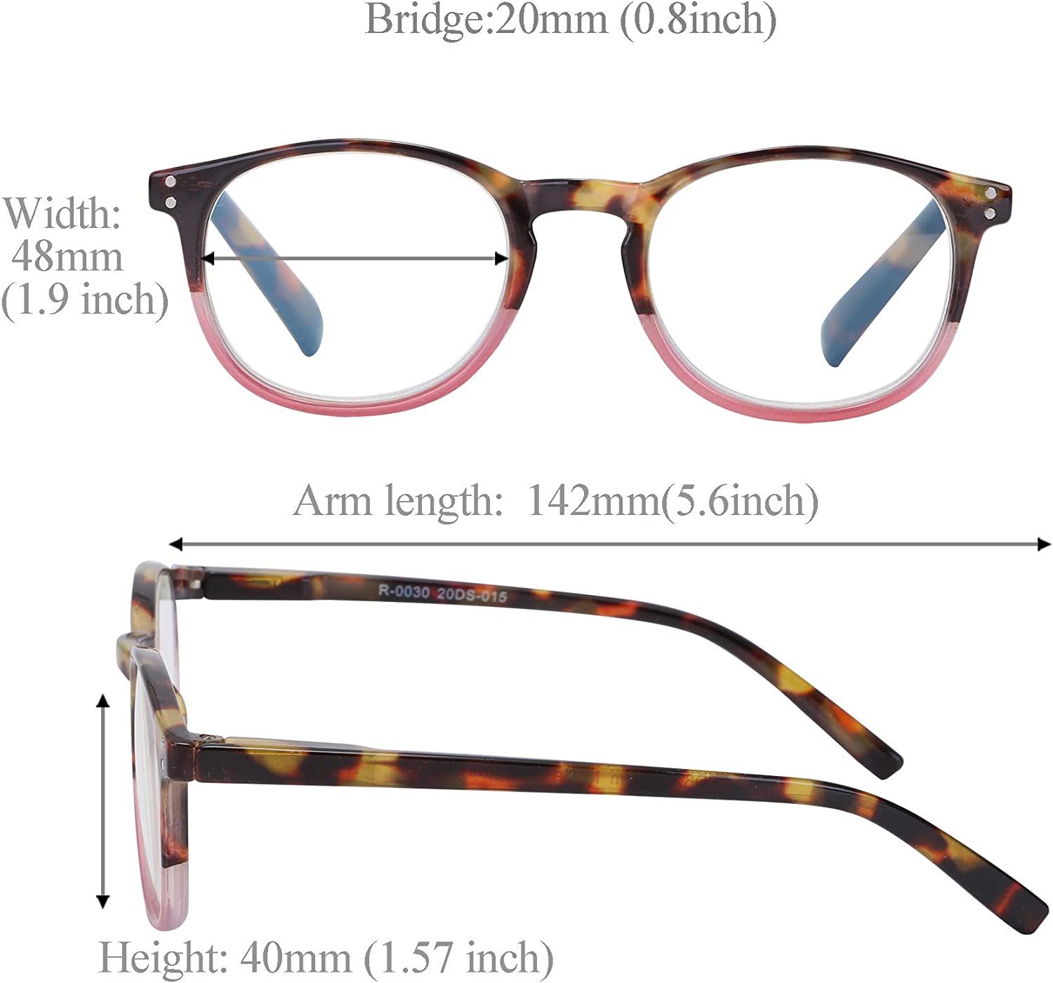 EYEGUARD 4 Pack Blue Light Blocking Reading Glasses for Women - Spring ...