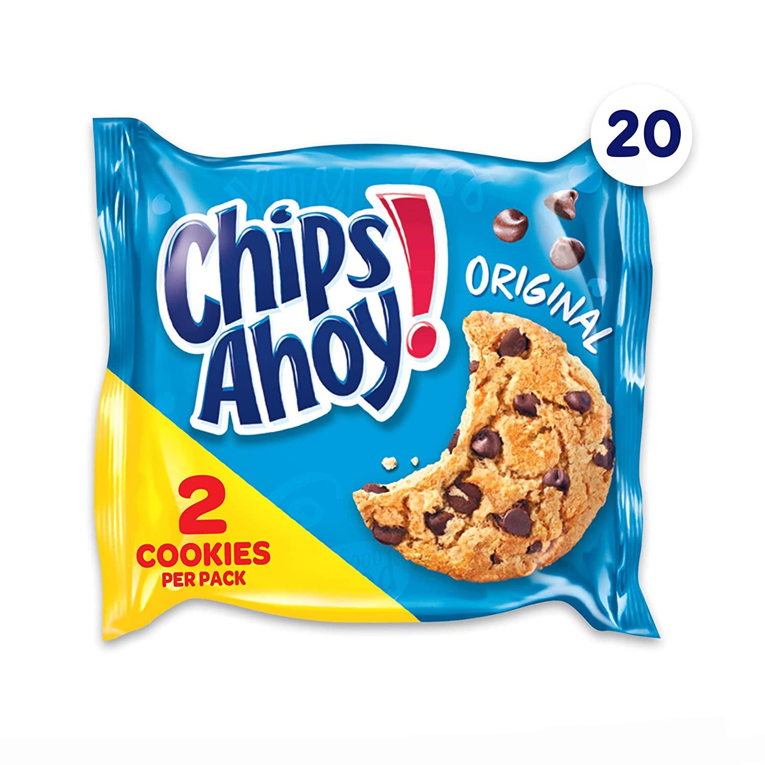 CHIPS AHOY! Original Chocolate Chip Cookies - 20 Snack Packs (40 ...