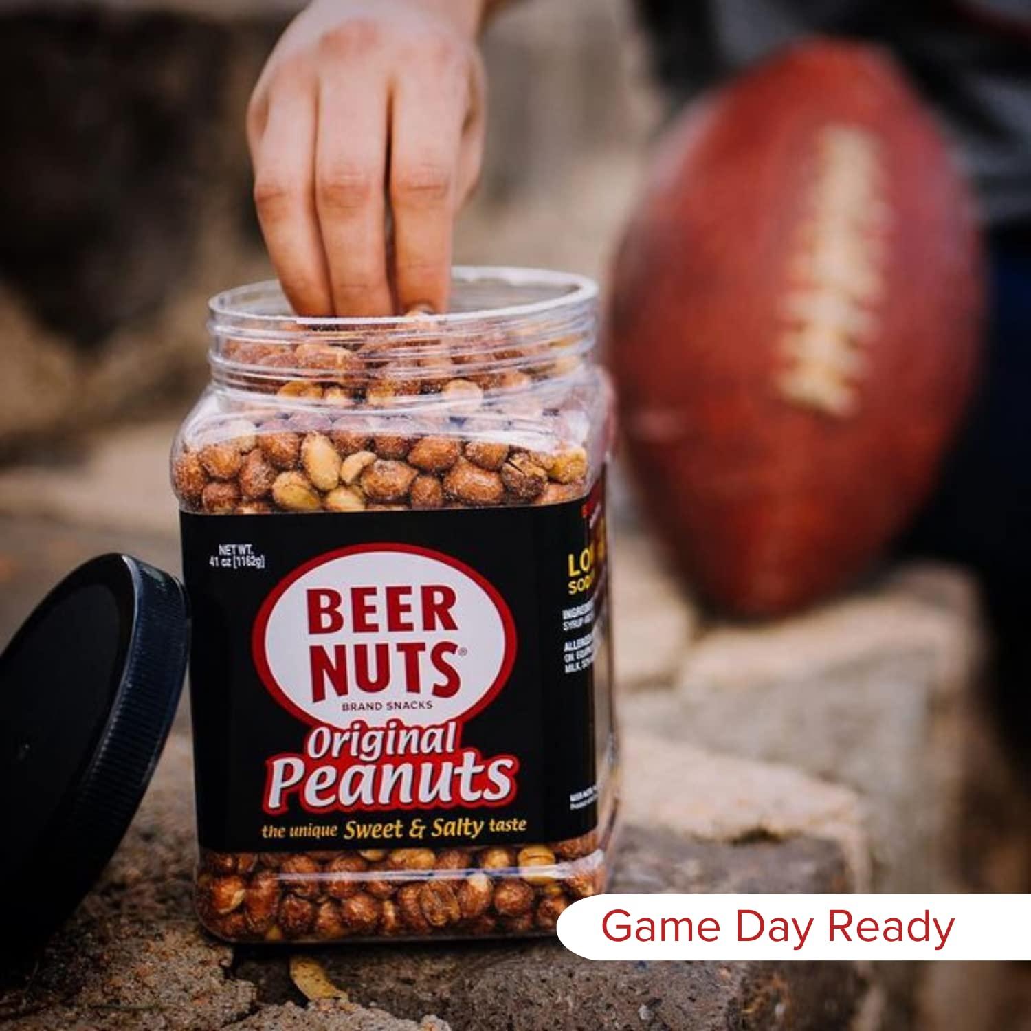 BEER NUTS Original Peanuts - Sweet & Salty Roasted Bar Nuts - Gluten ...