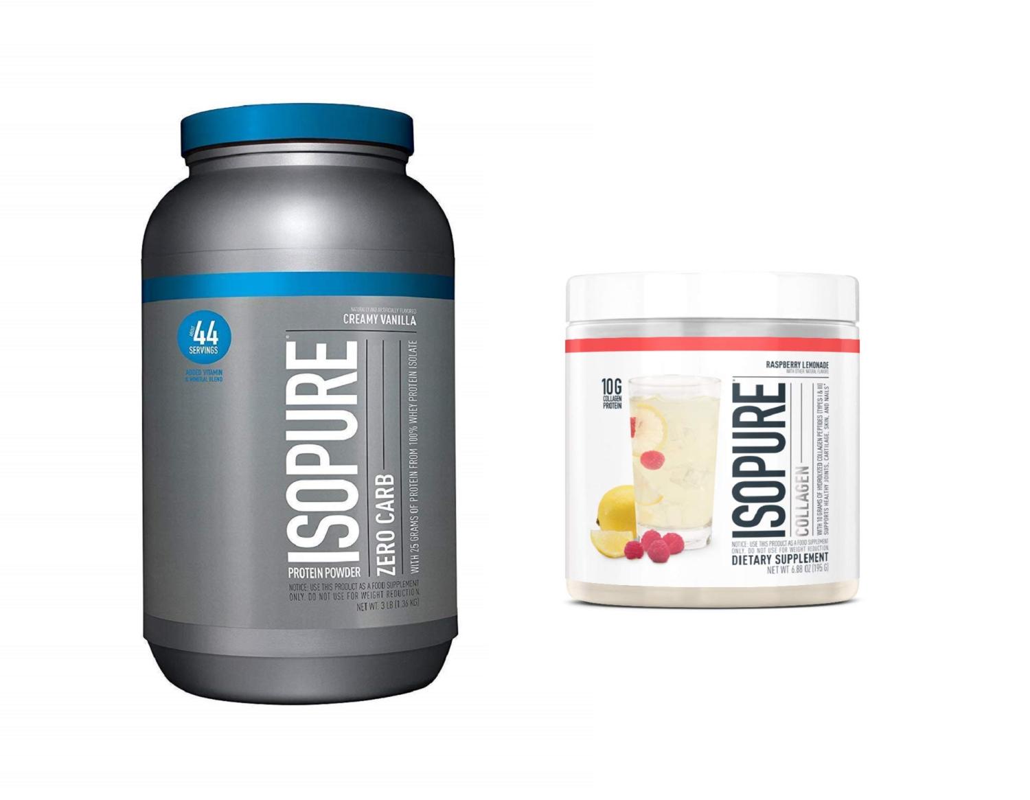 Isopure Zero Carb Protein Powder Creamy Vanilla (3lbs) + Isopure ...