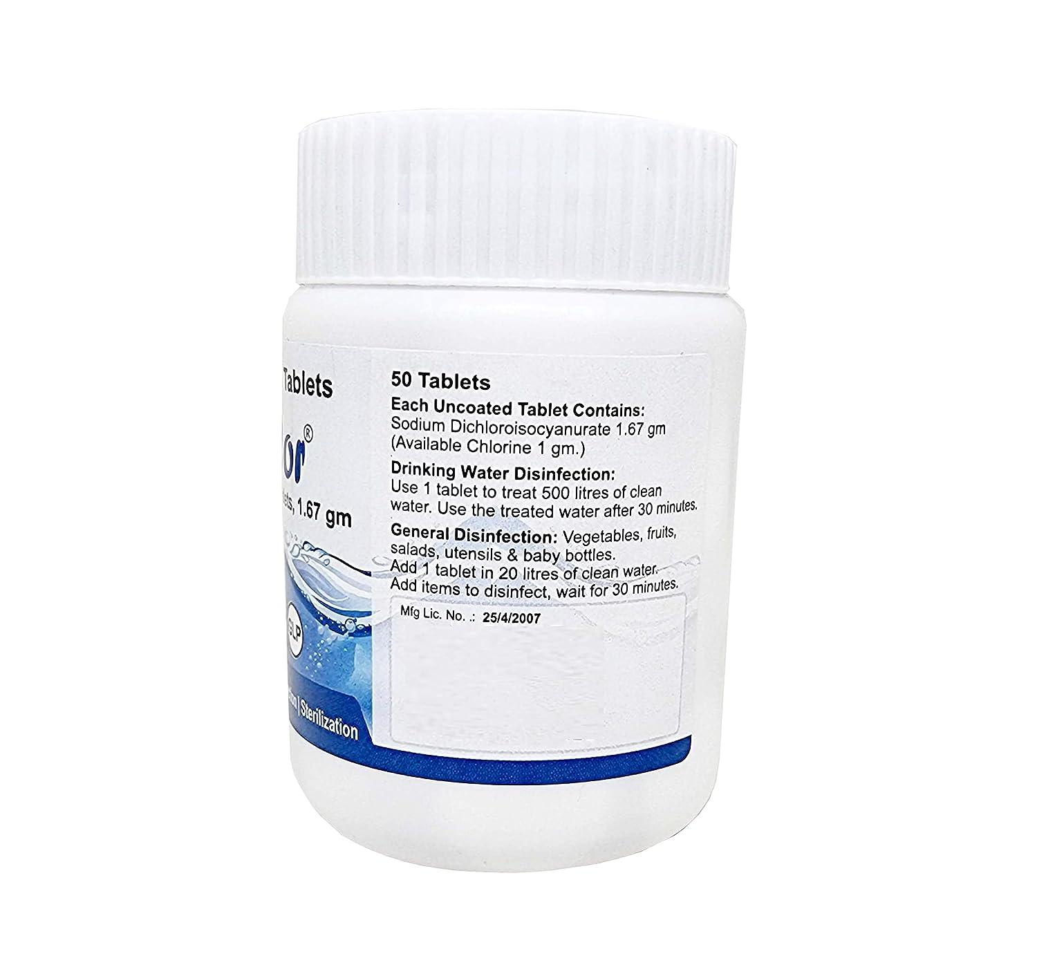 EF-Chlor Water Tank Purification Tablets - 50 Tablets | 3-Year Shelf ...