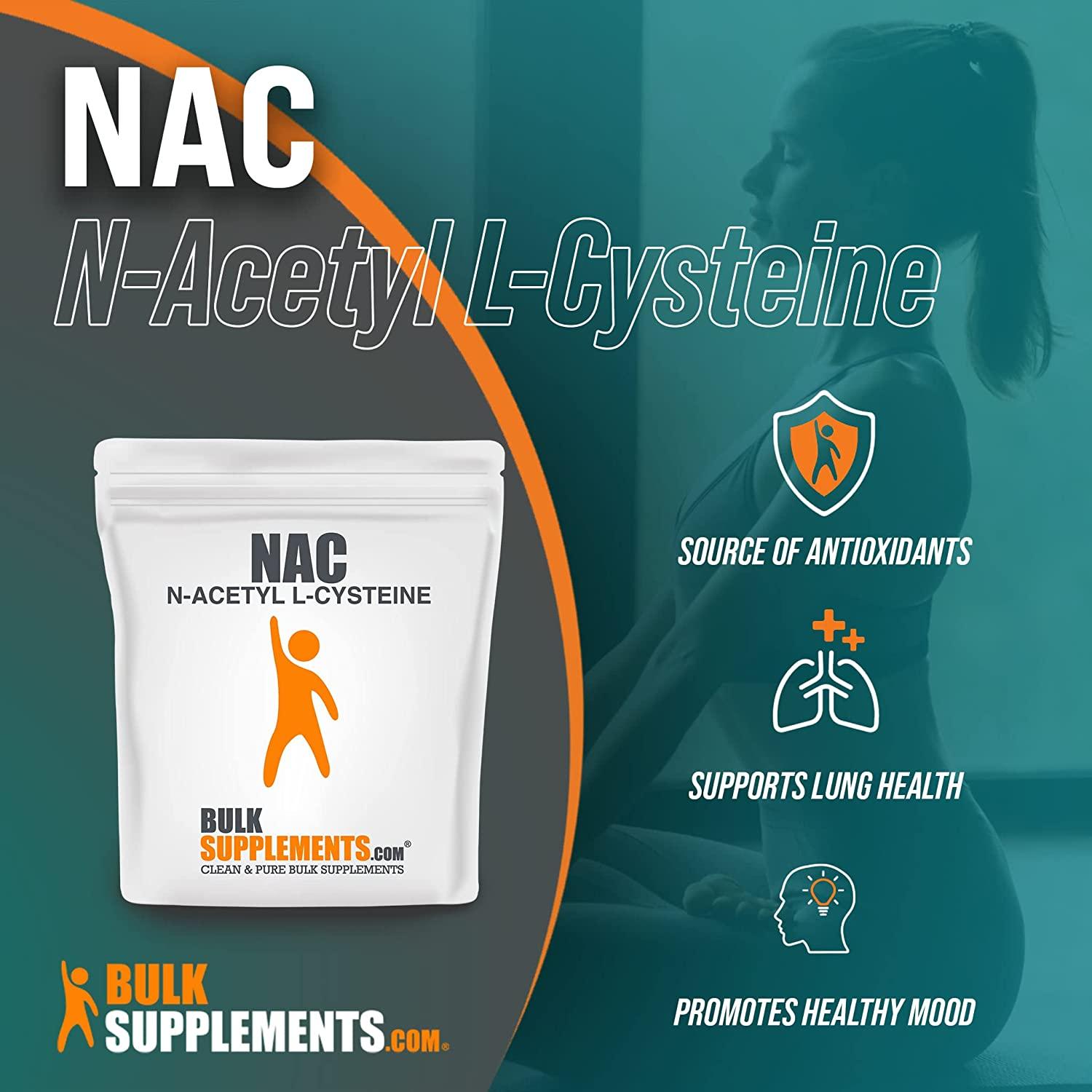 BulkSupplements.com N-Acetyl L-Cysteine (NAC) - NAC Supplement - N ...