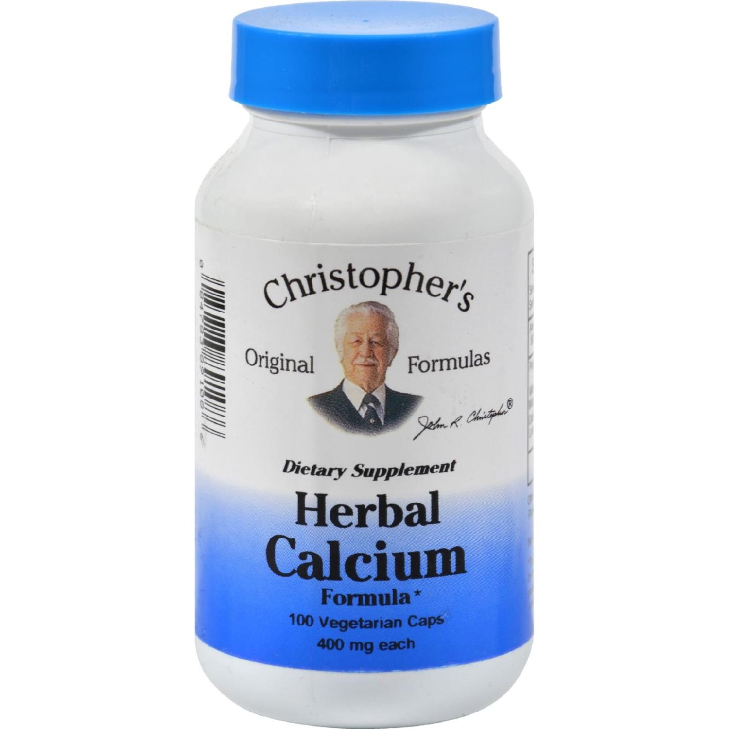 Dr. Christopher's Herbal Calcium Formula 425mg - 100 Capsules | Natural ...