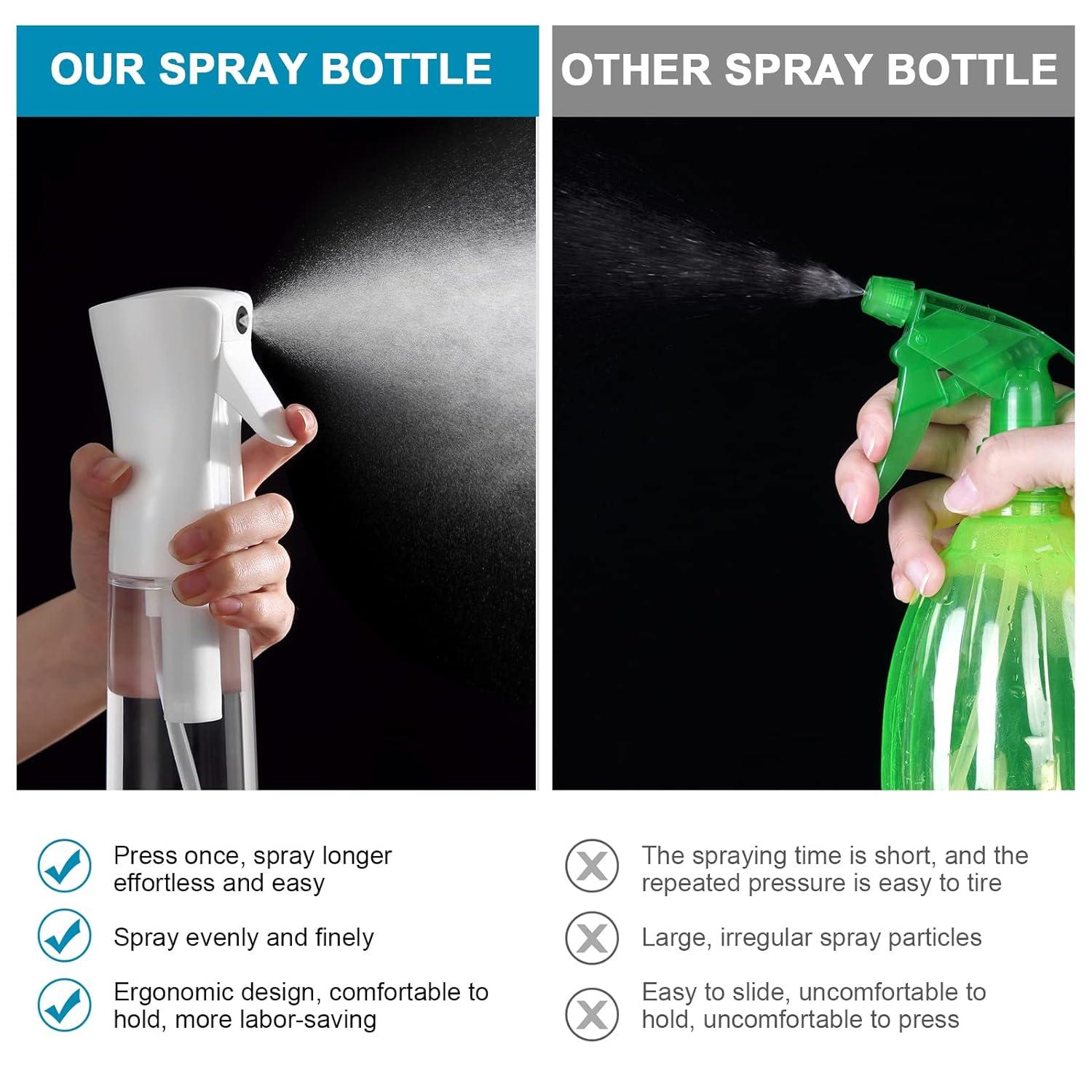 Uraqt 200ml Salon Spray Bottle - Clear & White Hairdresser Water Spray ...