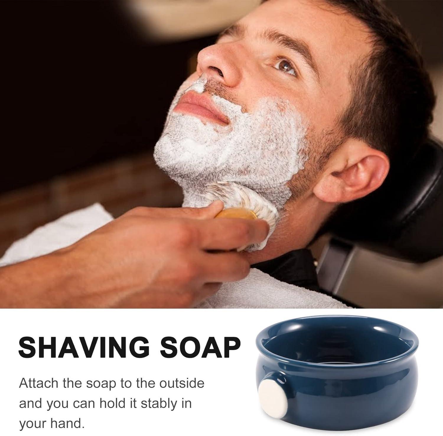 Rfeeuubft Ceramic Men's Shaving Mug Bowl Cup Wide Mouth for Shaving ...
