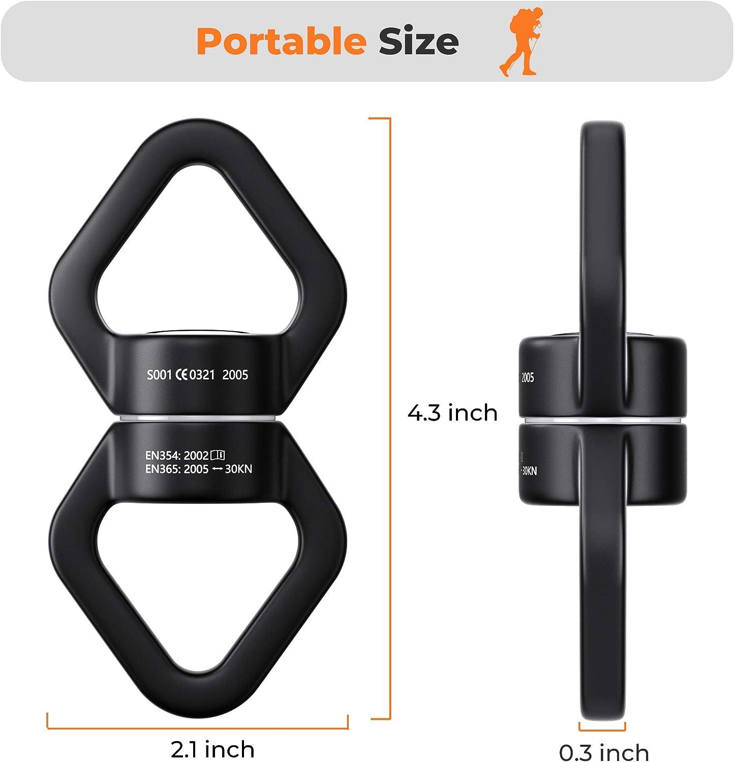 YARKOR Swing Swivel 30KN - 360 Rotational Safety Device for Tree Swing ...