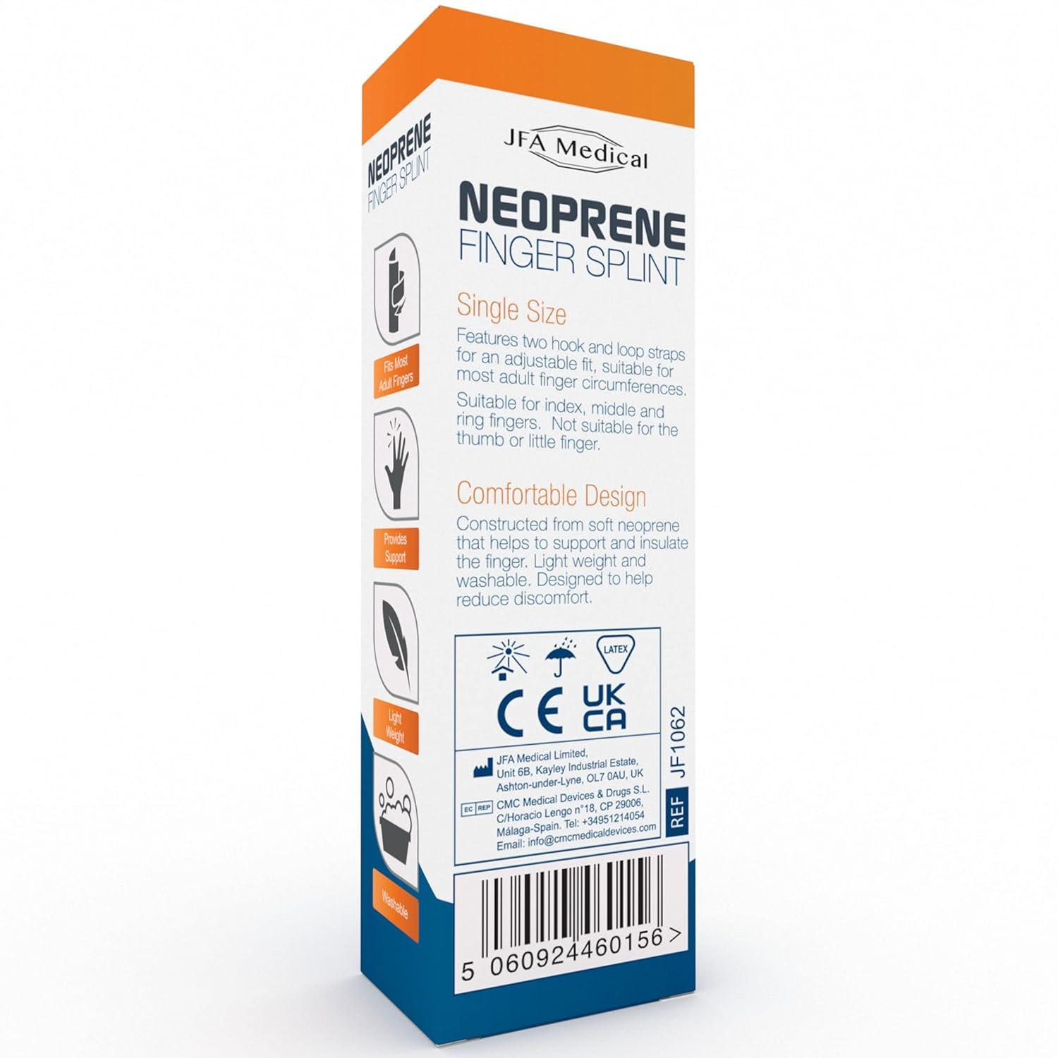 JFA Medical Neoprene Finger Splint - Support and Stability for Finger ...