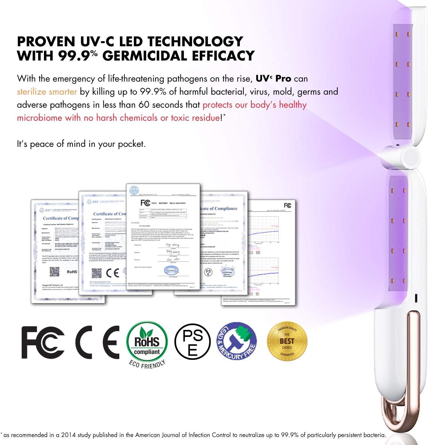 Versativ UV-C Sanitizing Wand: Portable Folding UVC Light for 99% Germs ...