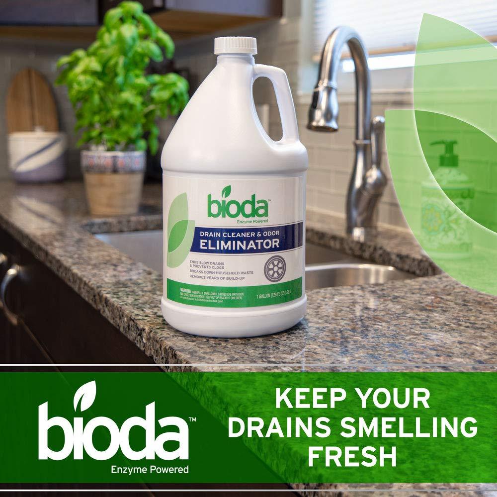 Bioda Professional Strength Enzyme Drain Cleaner | Septic Safe Odor ...