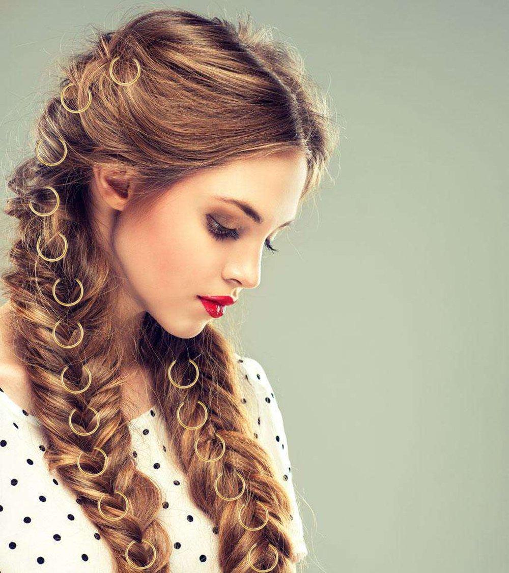 270-Piece Hair Rings Set - 3 Colors & Sizes Perfect for Braid Styles ...