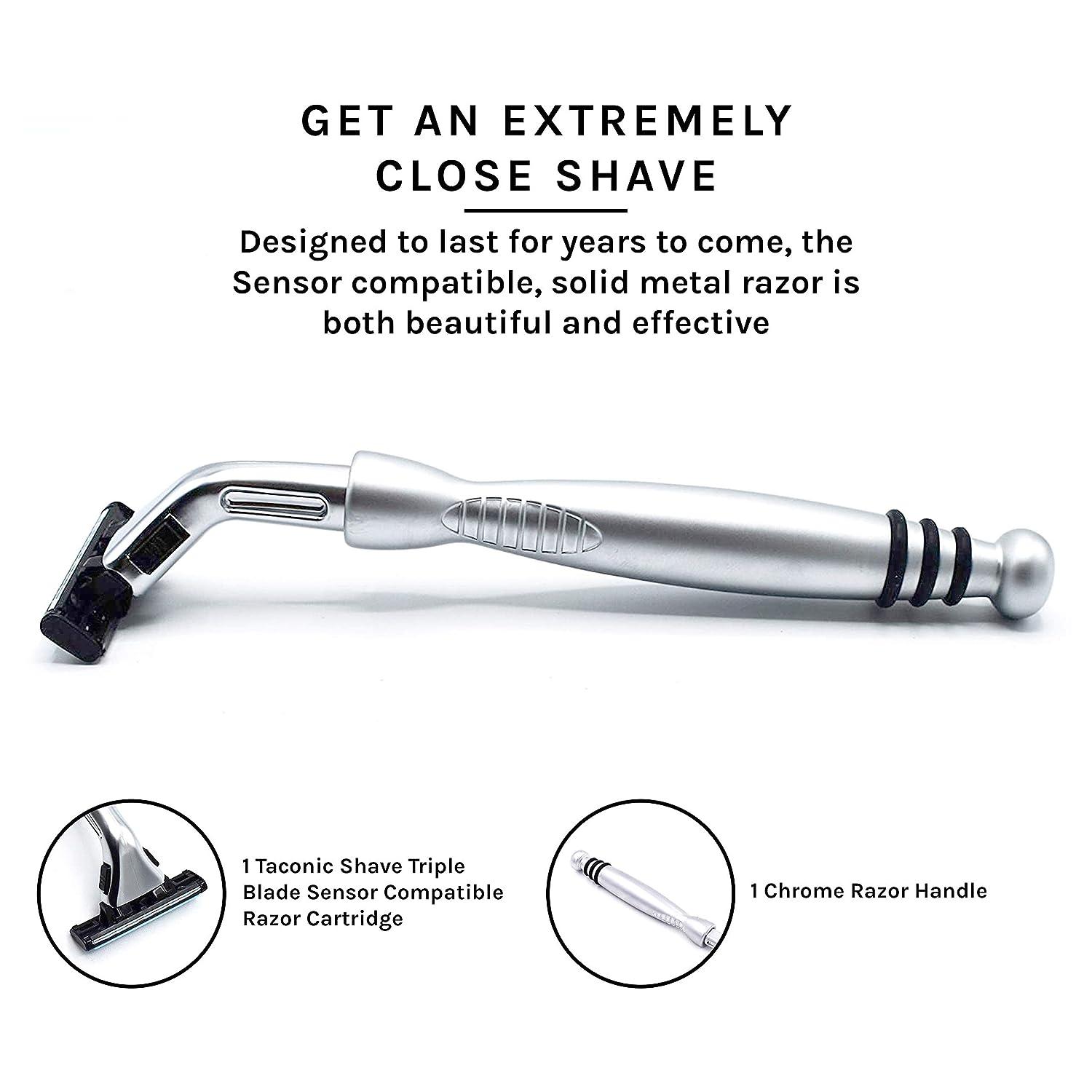 Taconic Shave Heavyweight Triple Blade Razor - Compatible with Gillette ...