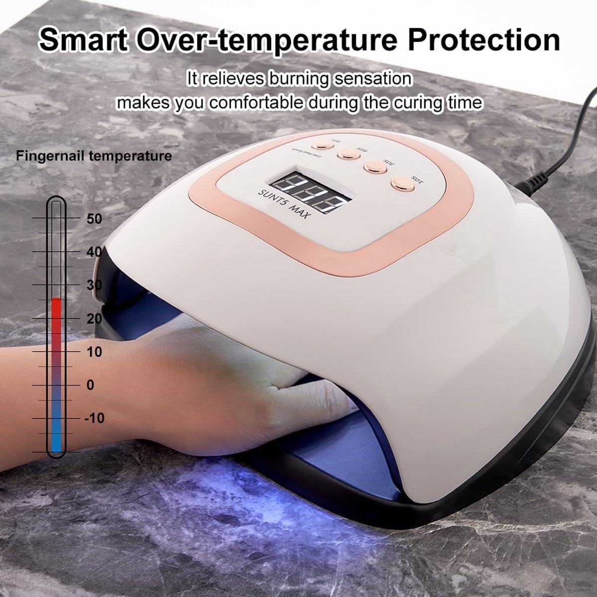 Sanon UV LED Nail Lamp 220W Fast Dryer with 57 LEDs and 4 Timer Presets ...