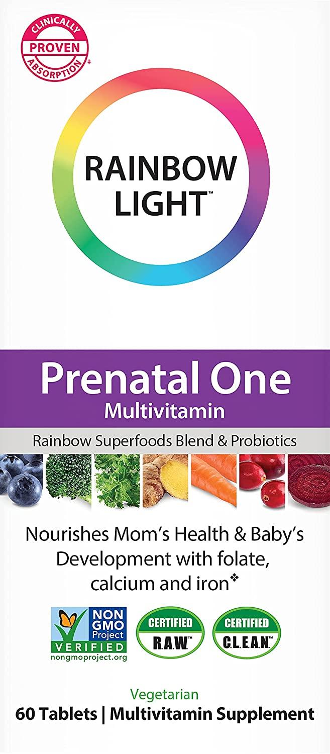 Rainbow Light Prenatal One Multivitamin - High Potency, Non-GMO ...