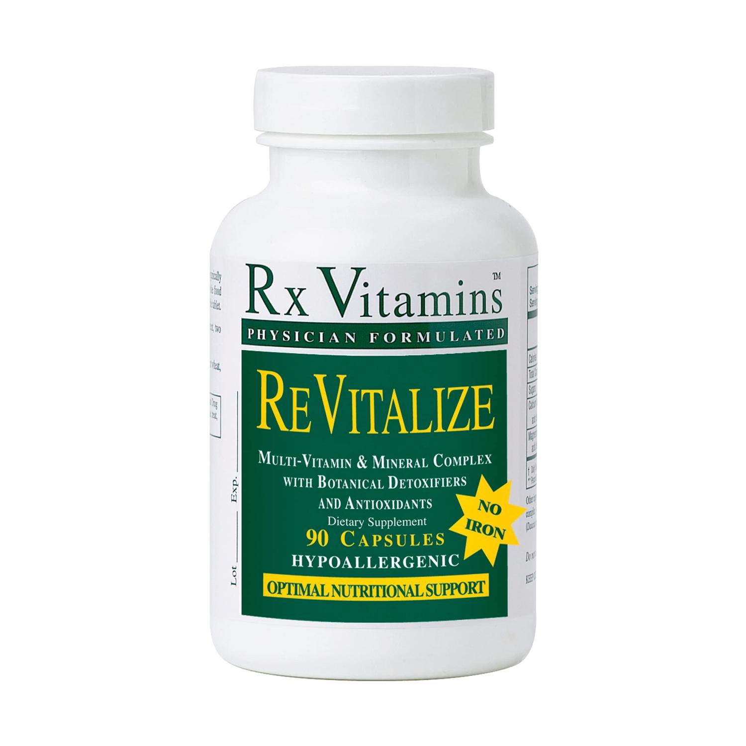Rx Vitamins ReVitalize No Iron Dietary Supplement 90 Capsules - Support ...
